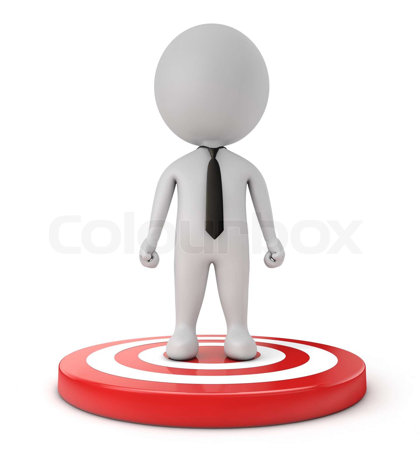 3d cute people- target businessman | Stock image | Colourbox