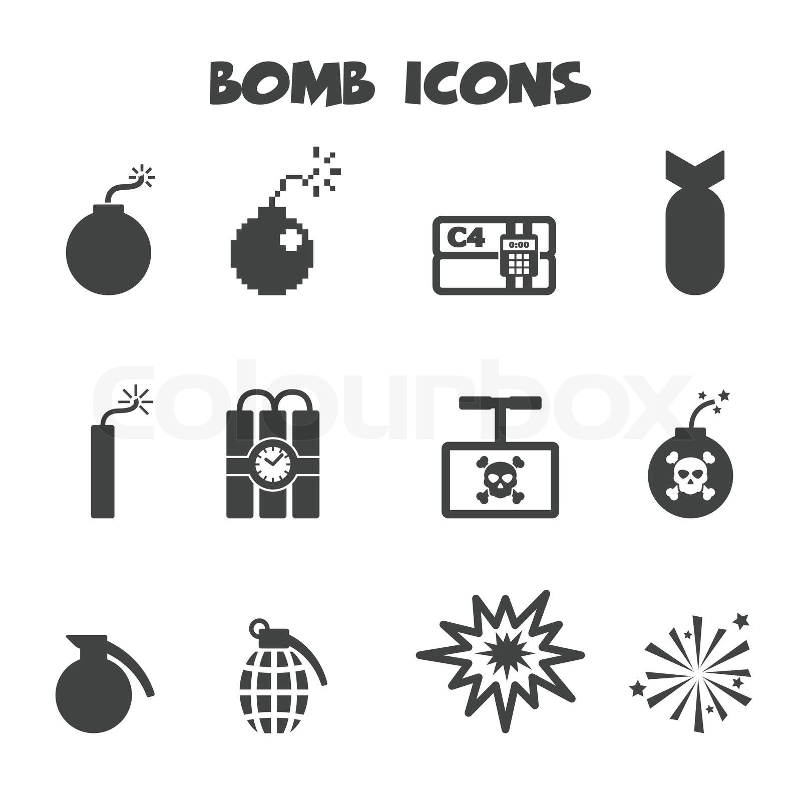 bomb icons | Stock vector | Colourbox