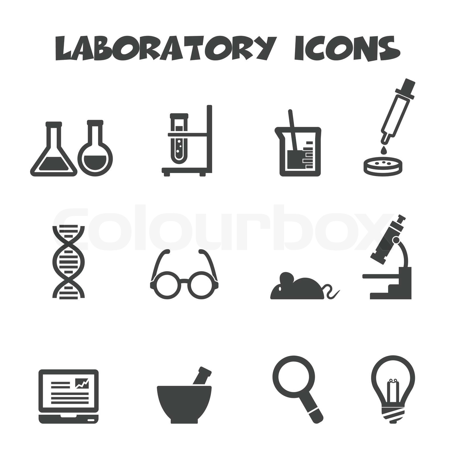 laboratory icons | Stock vector | Colourbox
