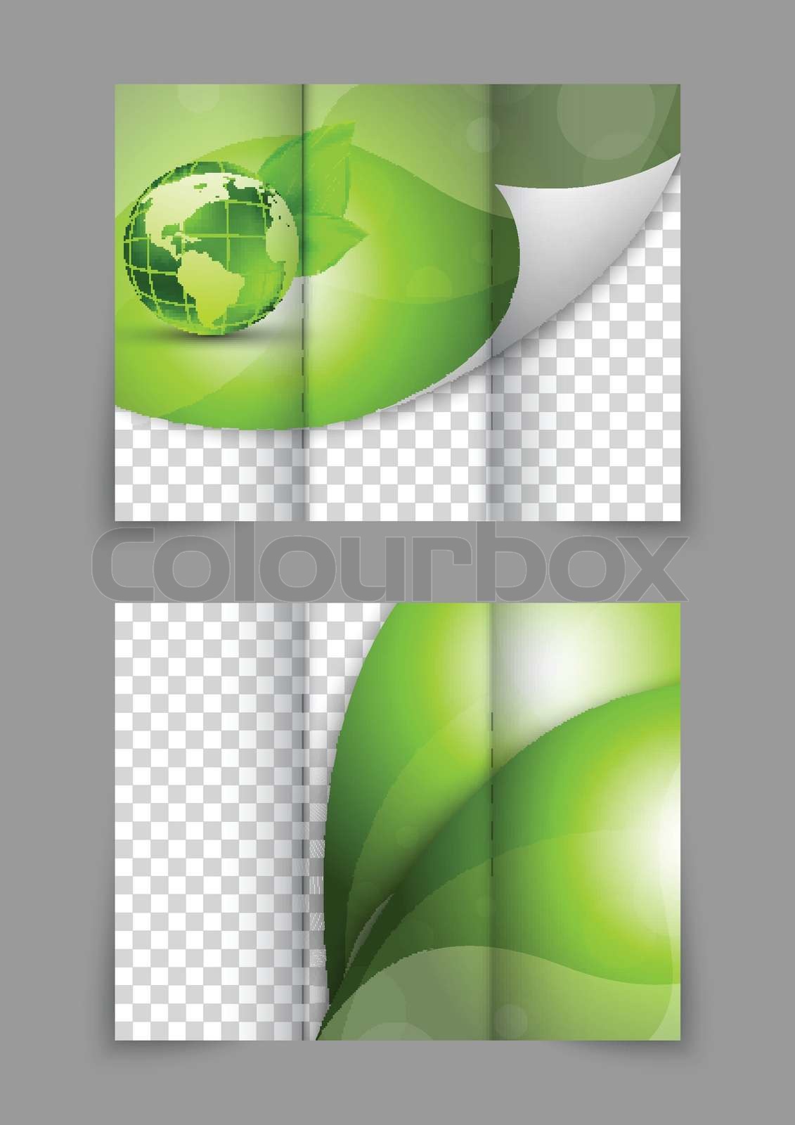 Green brochure | Stock vector | Colourbox