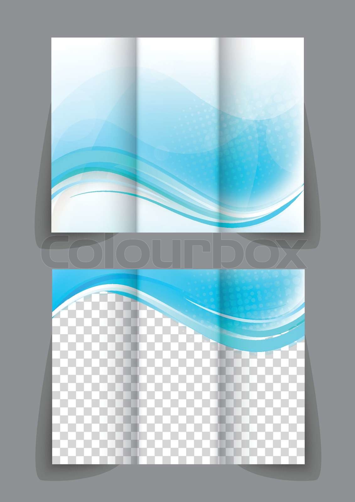 Blue wave brochure | Stock vector | Colourbox