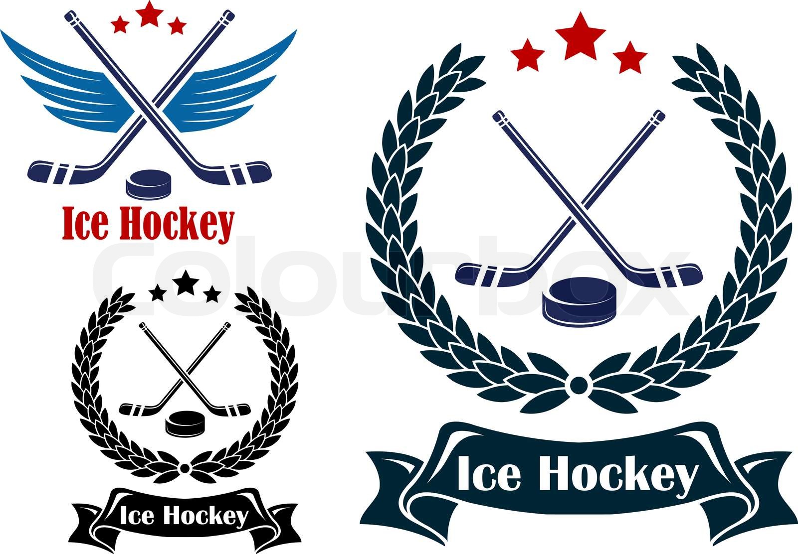 Eishockey-Sport-Embleme | Stock-Vektor | Colourbox