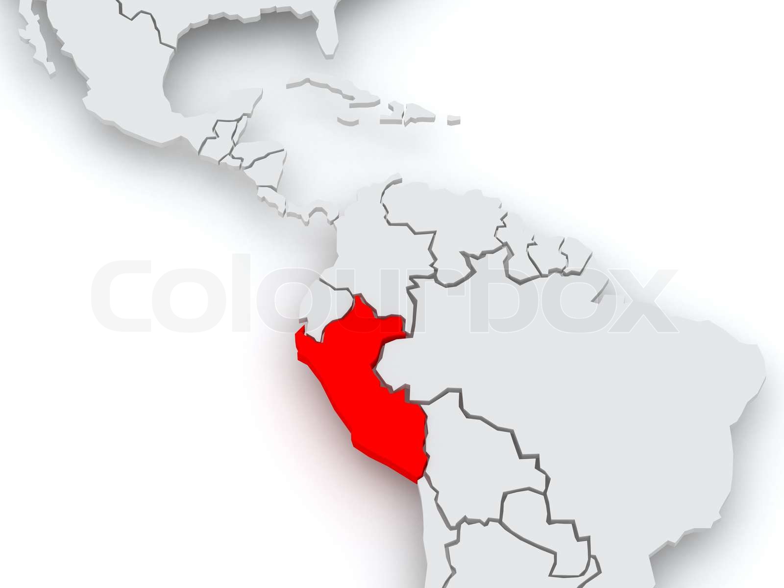 world map of peru