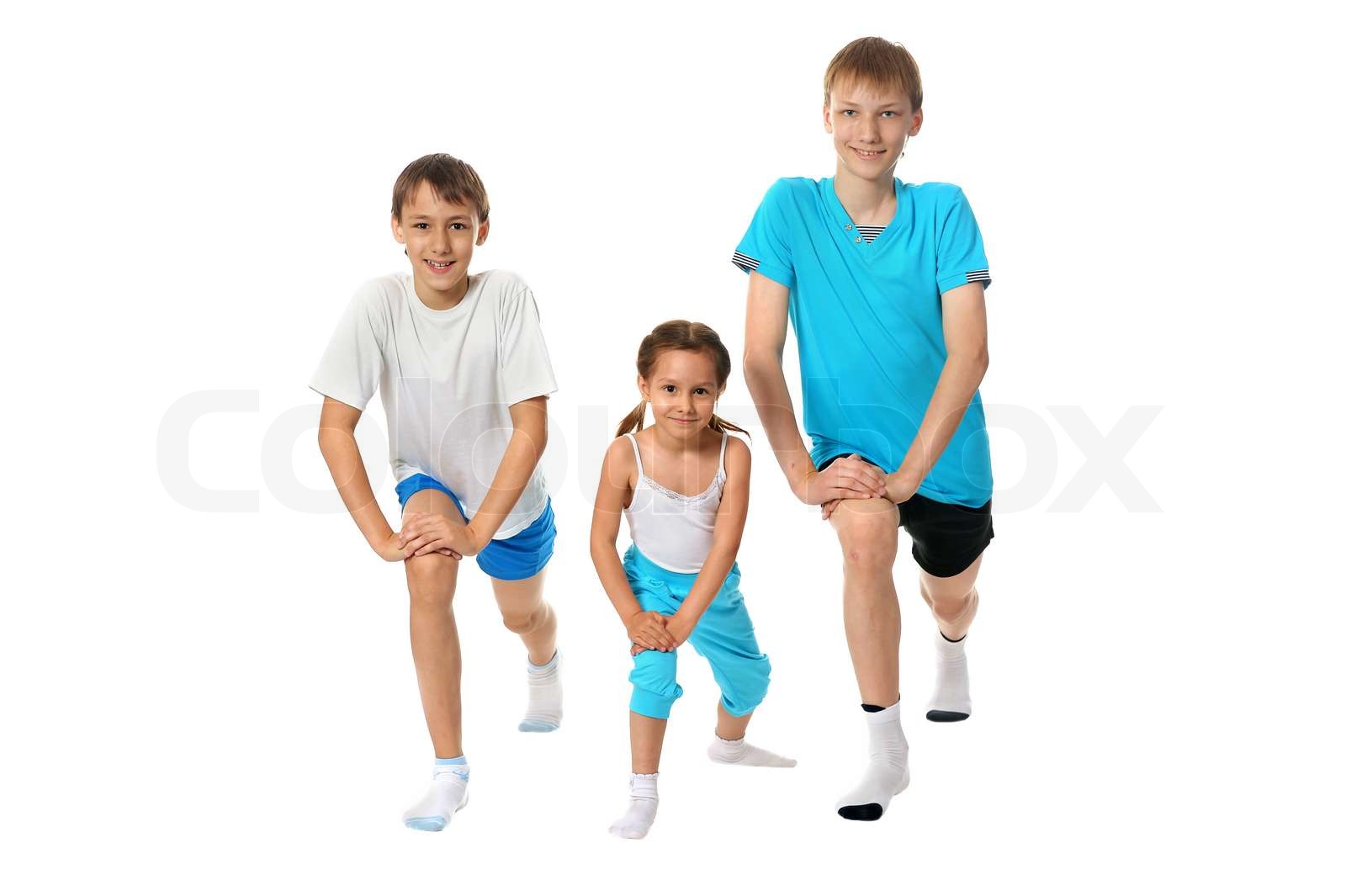 Exercising children | Stock image | Colourbox