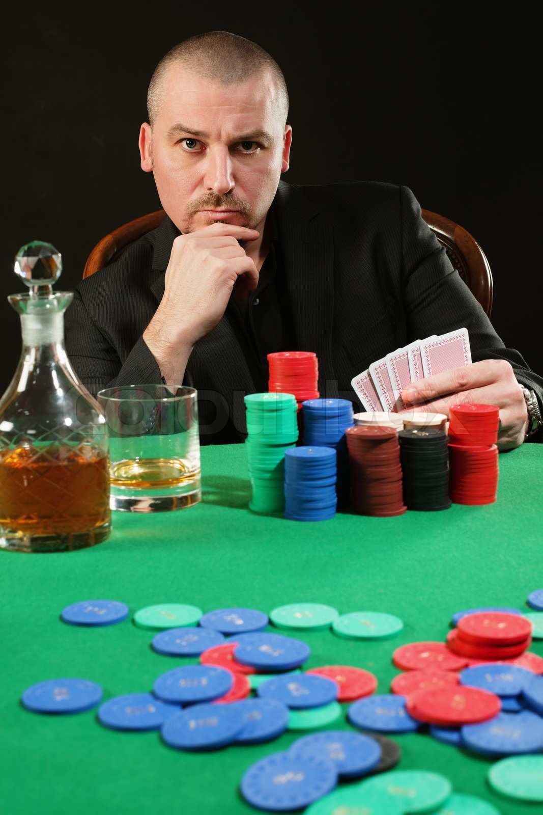 Card player winning | Stock image | Colourbox