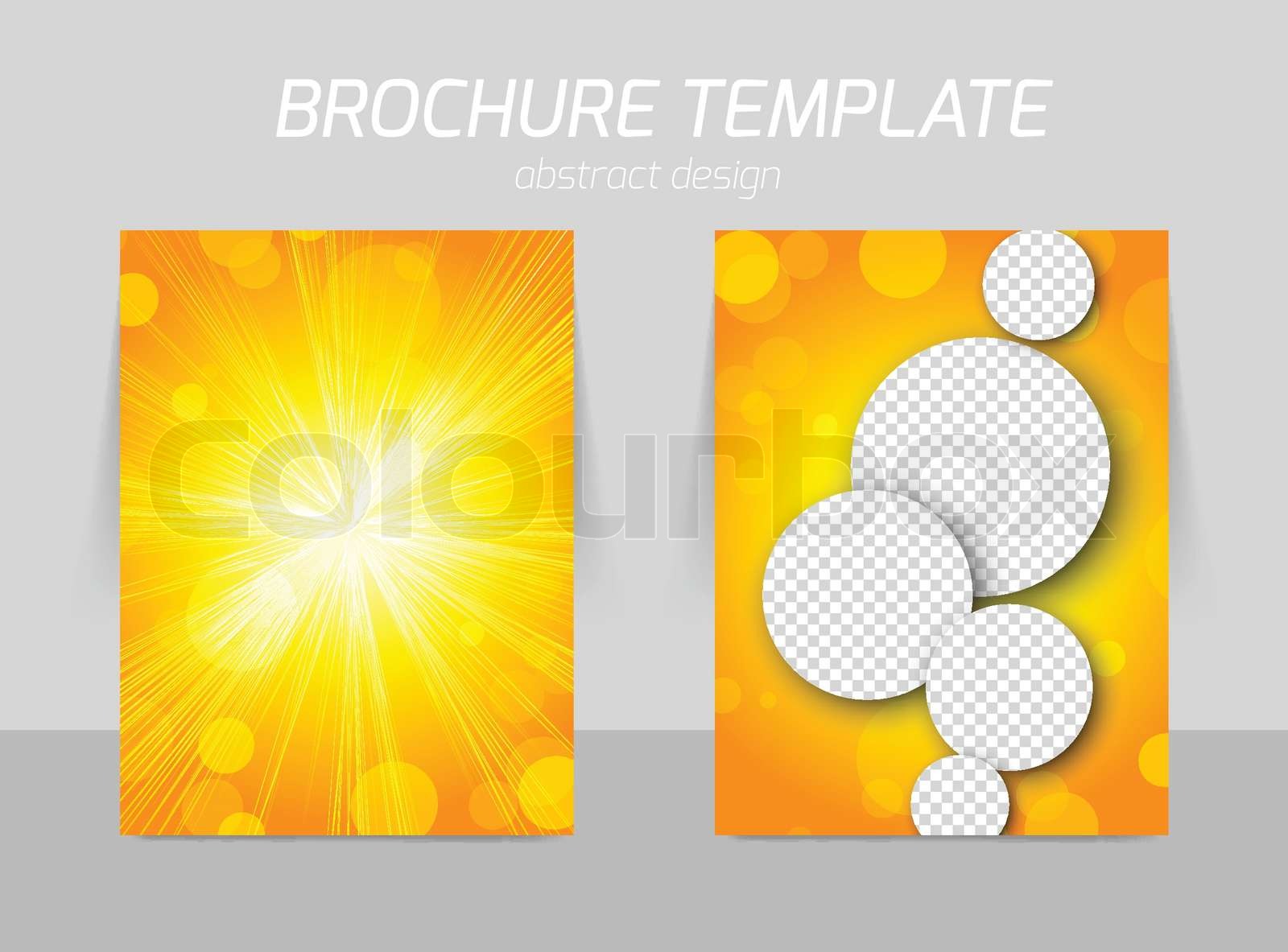 Orange flyer template design | Stock vector | Colourbox