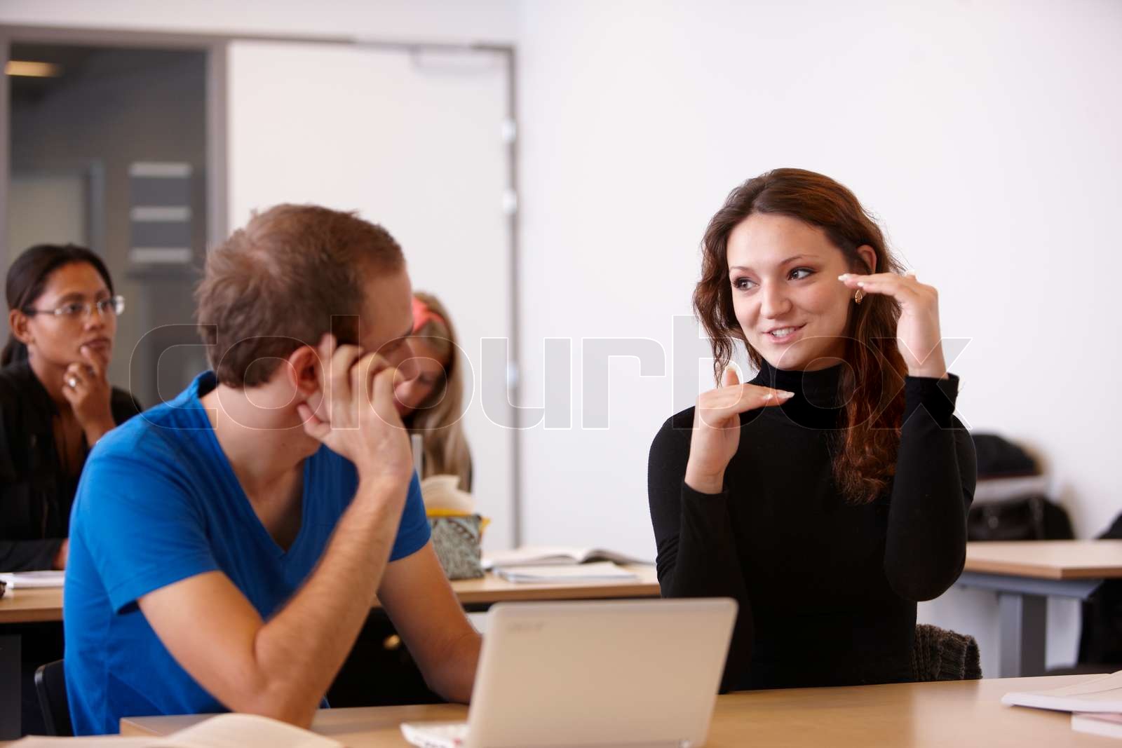 University students exchanging ideas | Stock image | Colourbox