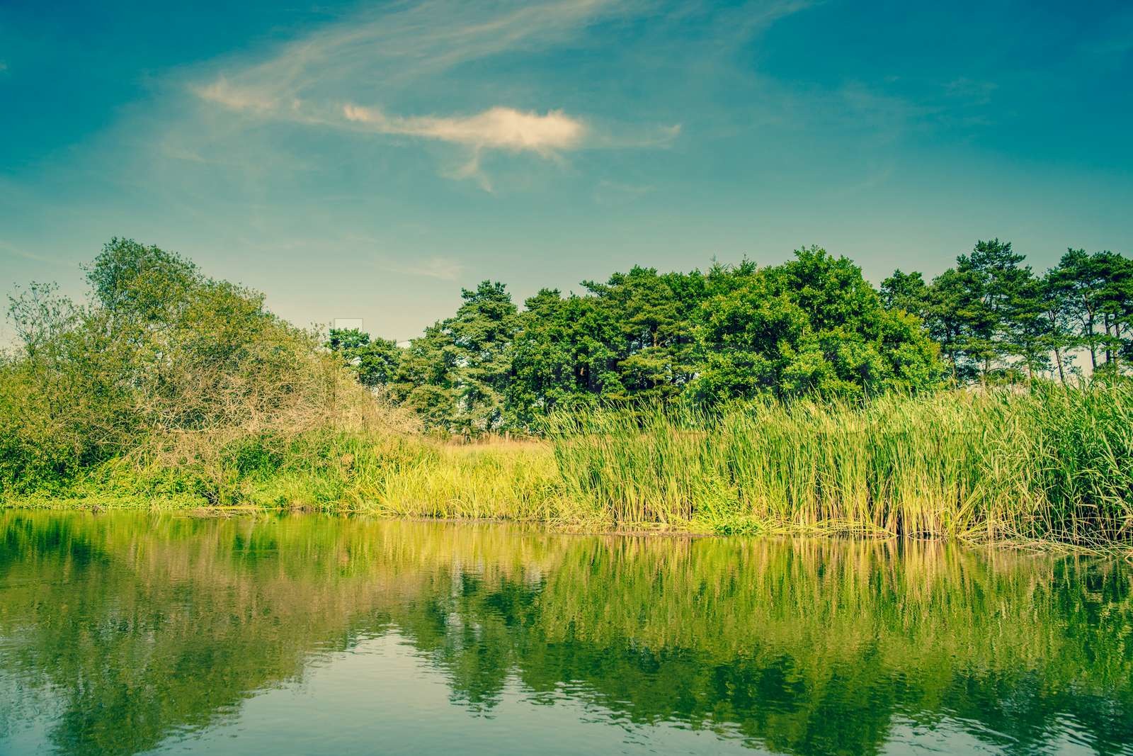 schöne Seenlandschaft, Landschaft Seenlandschaft, schöne ...