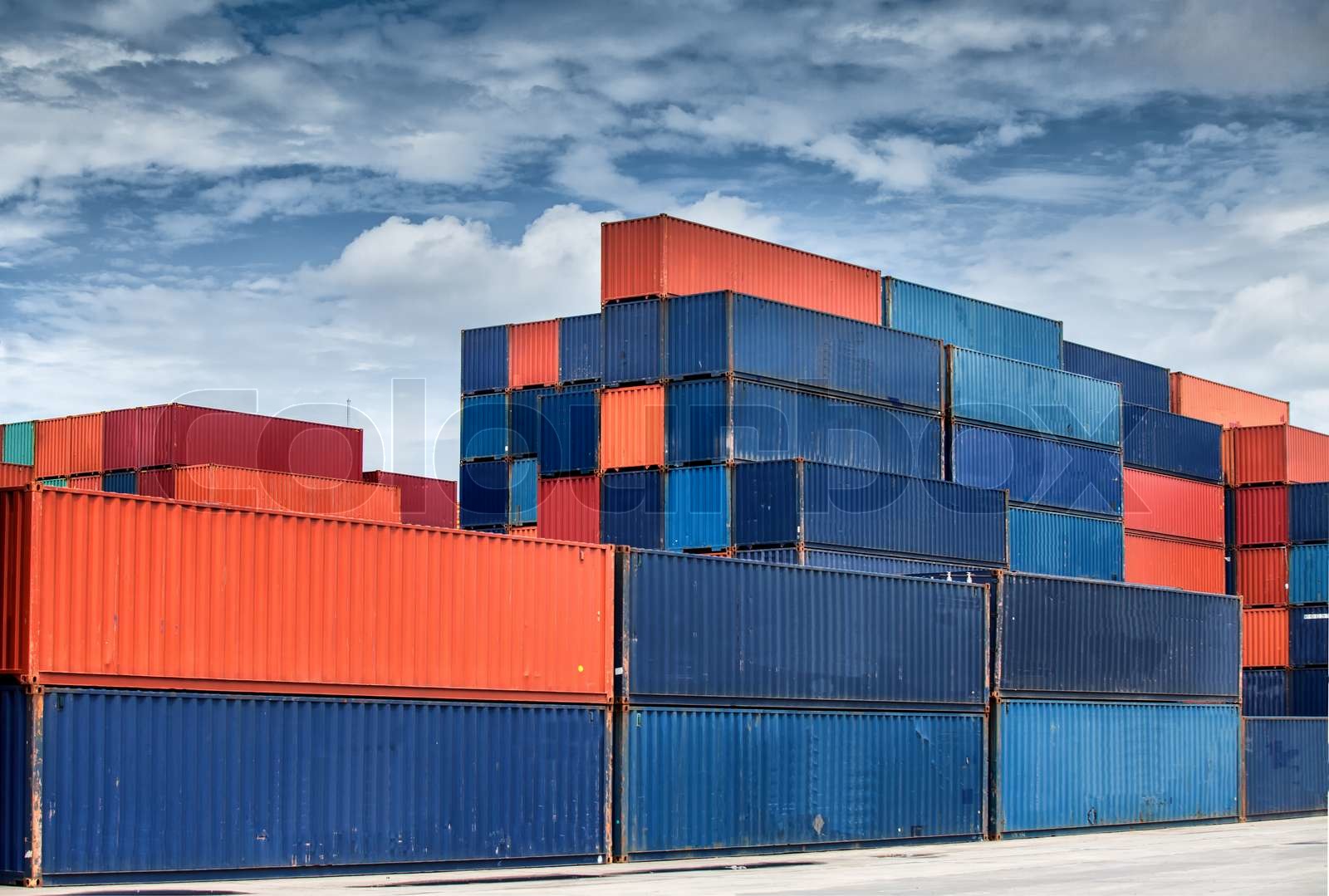 Stack of Cargo Containers | Stock image | Colourbox