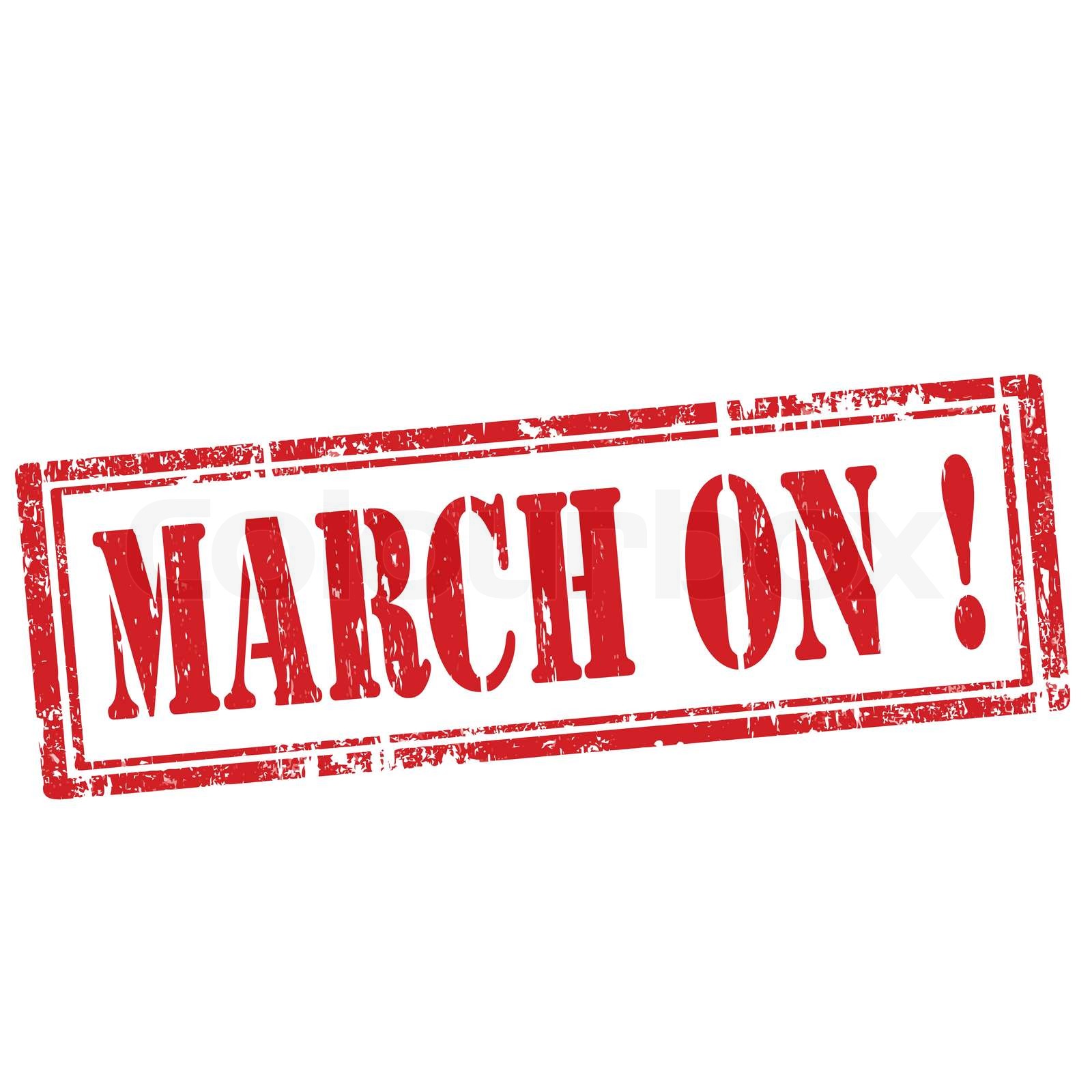 March On!-stamp | Stock vector | Colourbox