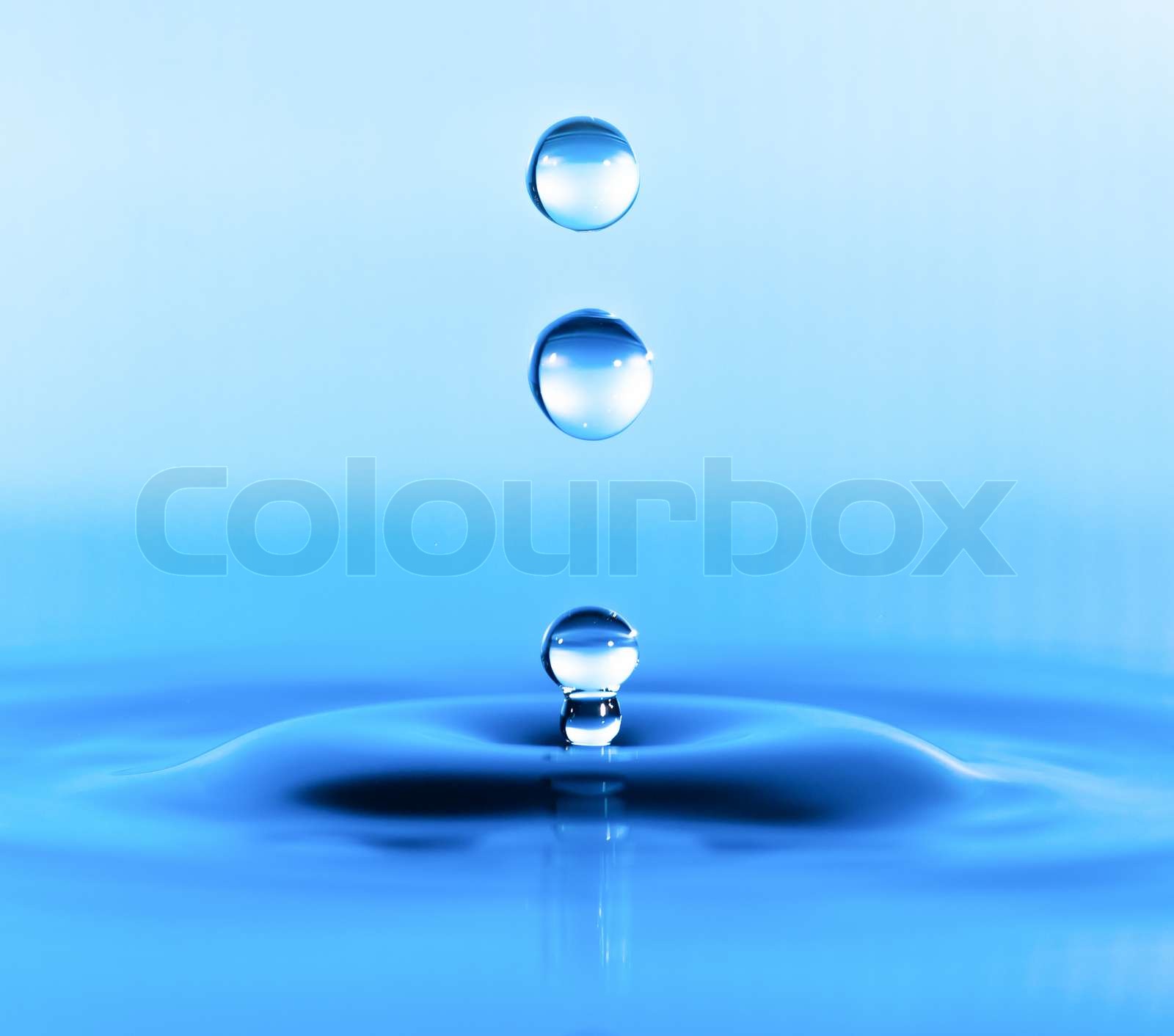 Blue Water drop splash | Stock image | Colourbox