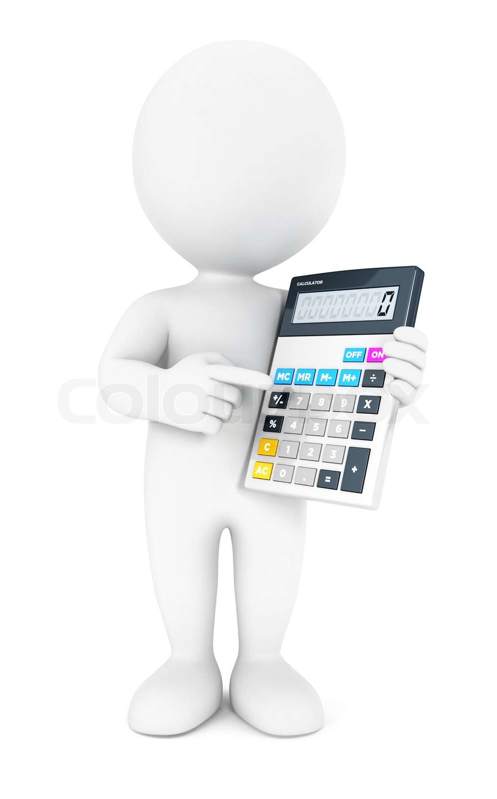3d white people accountant | Stock image | Colourbox