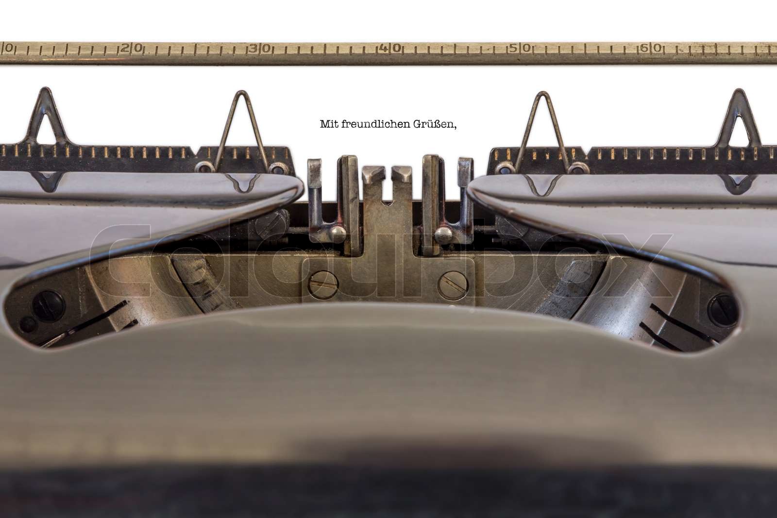 Mit freundlichen Grüßen | Stock image | Colourbox