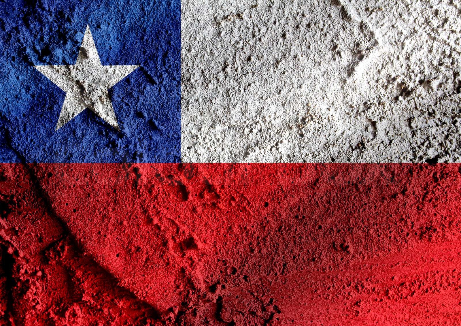 National flag of Chile themes idea design | Stock image | Colourbox
