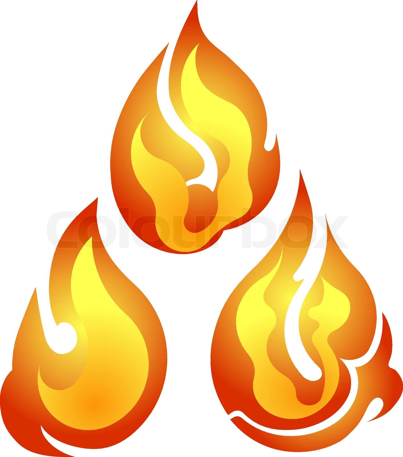 Set of 3 vector fires | Stock vector | Colourbox