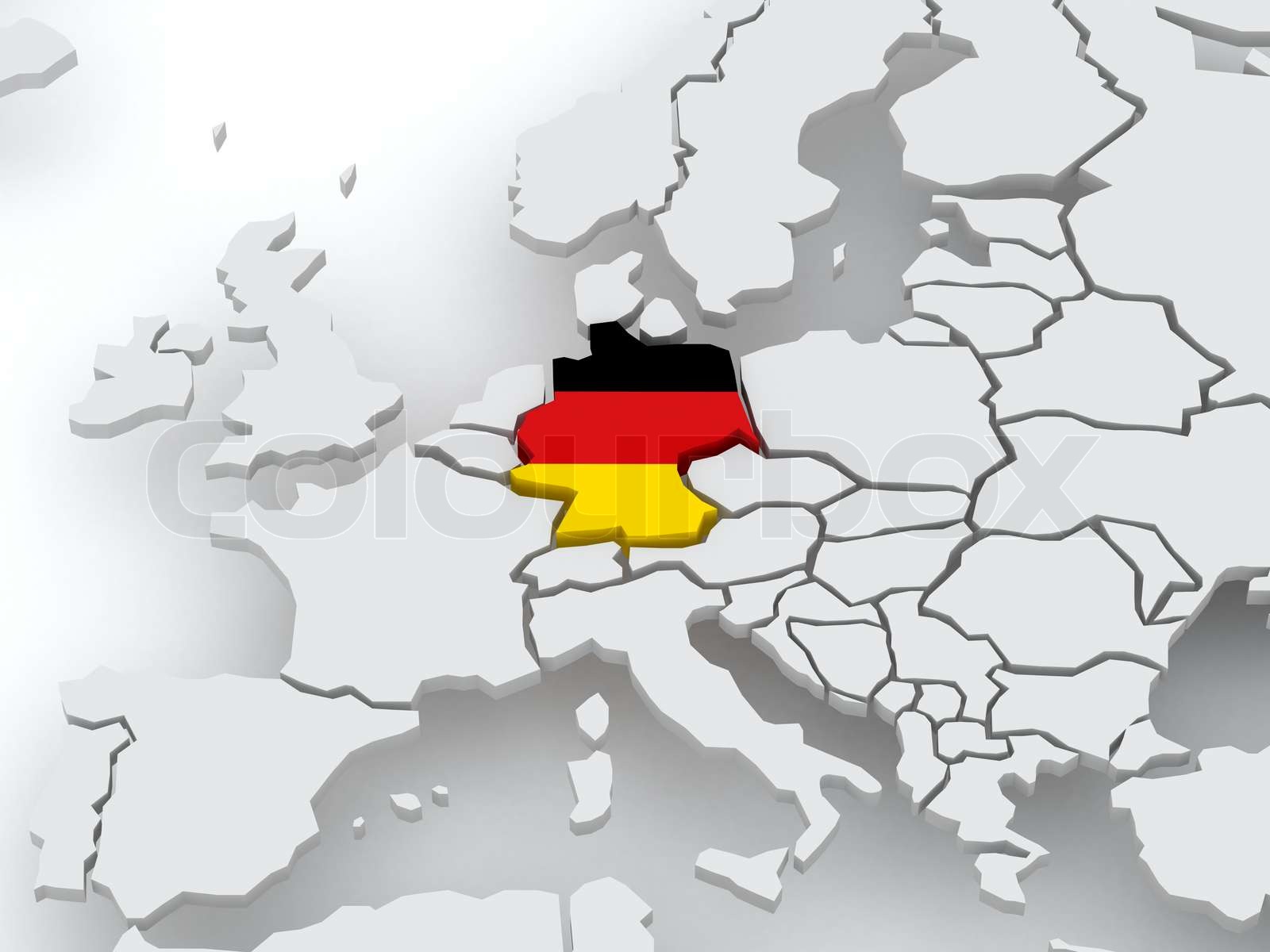 Map of worlds. Germany. | Stock image | Colourbox