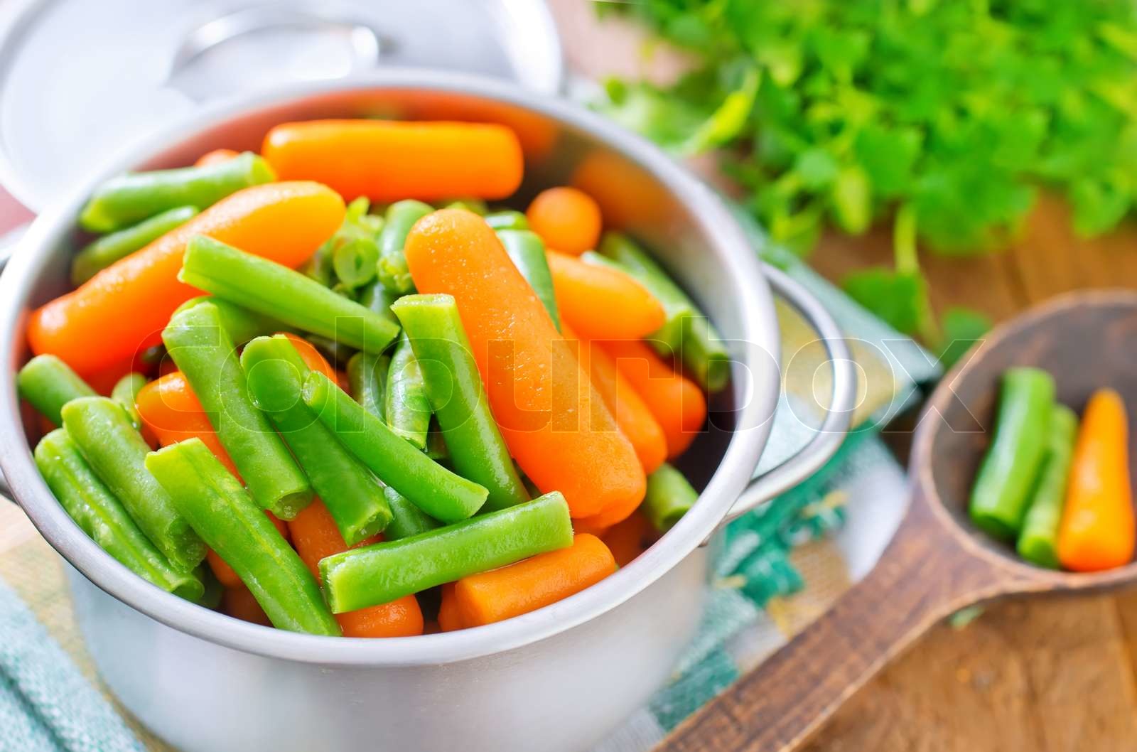 carrot and green beans | Stock image | Colourbox