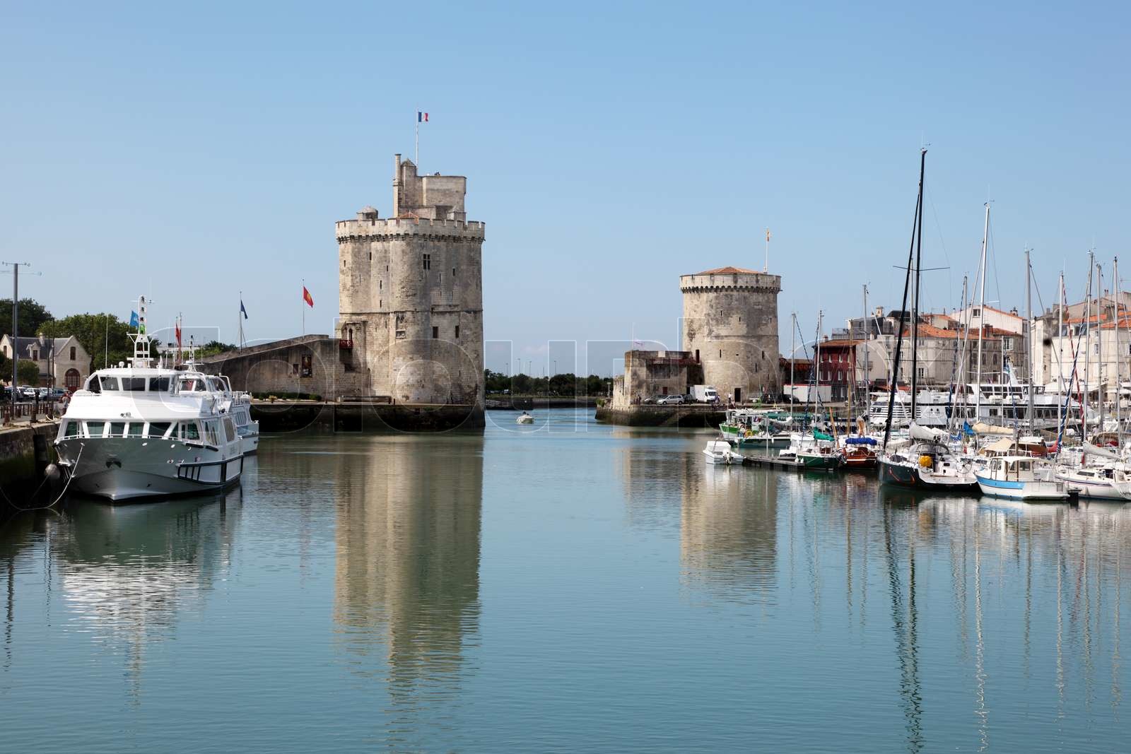 Entrance to the old port of La Rochelle, Charente Maritime, France ...