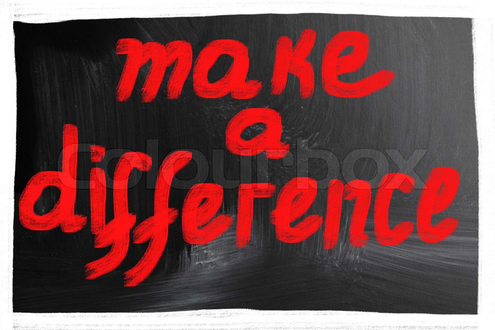 einen Unterschied machen | Stock Bild | Colourbox