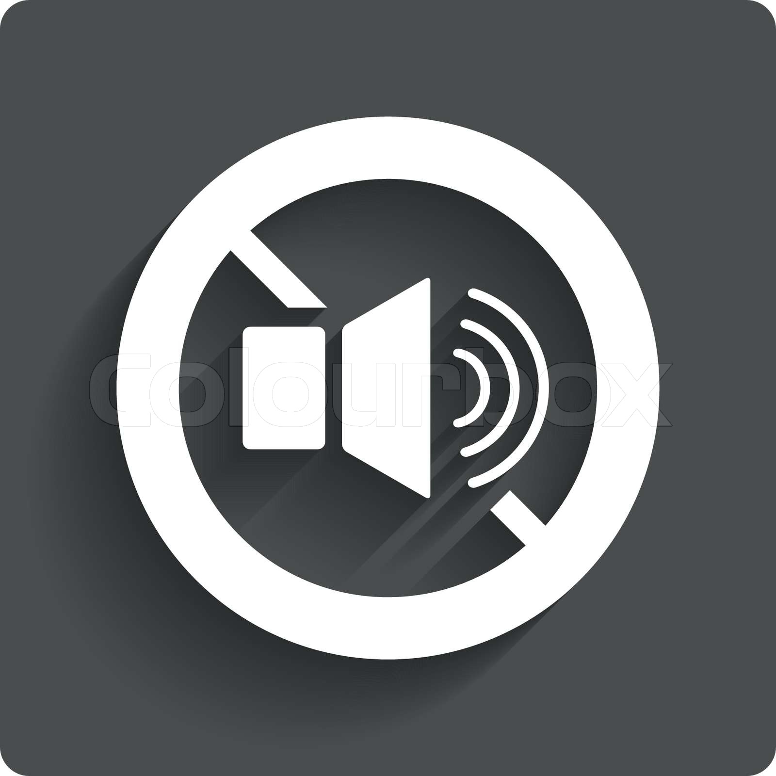 Volume Zeichen Lautsprechersymbol. kein sound-Symbol. | Stock-Vektor ...