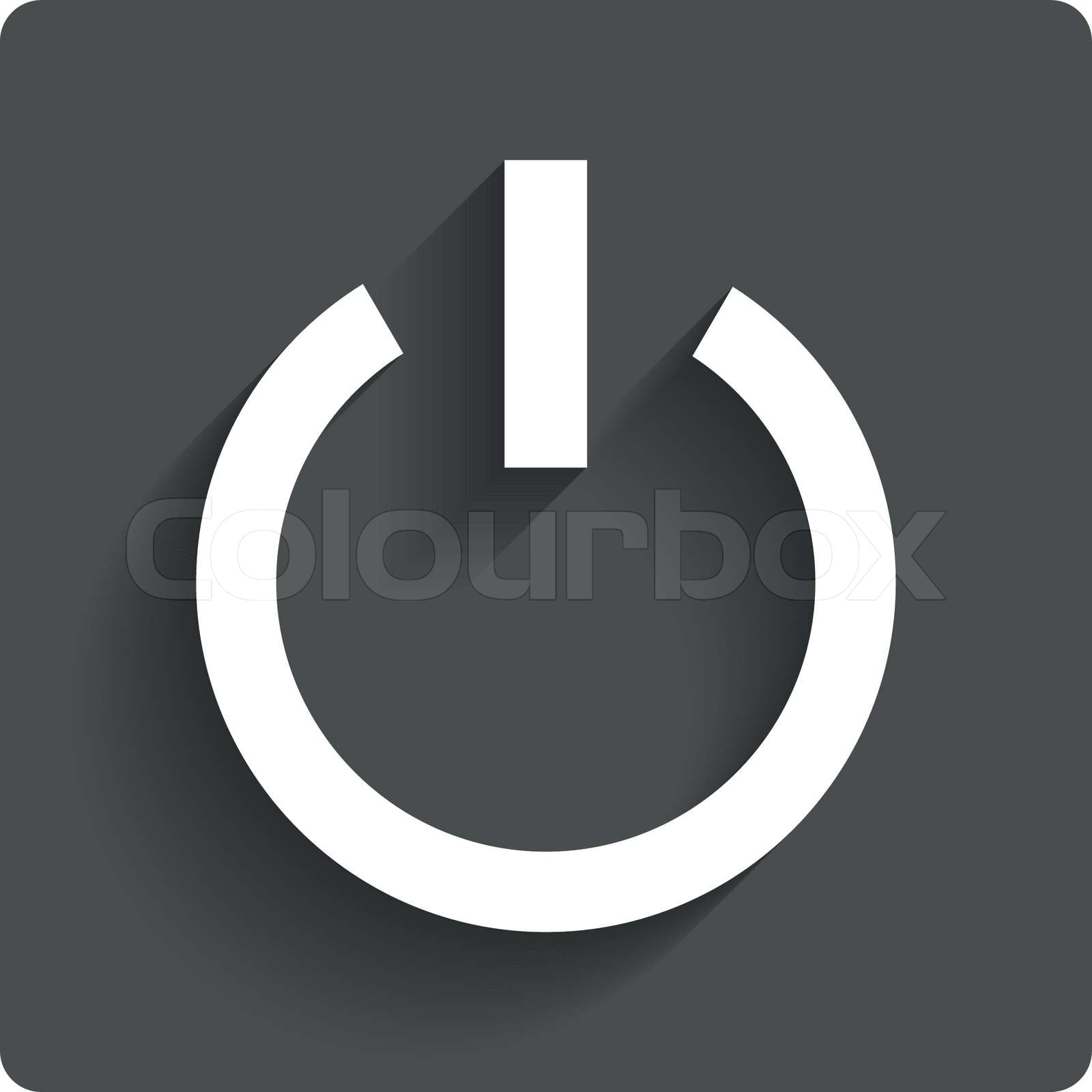Power sign icon. Switch on symbol. | Stock vector | Colourbox