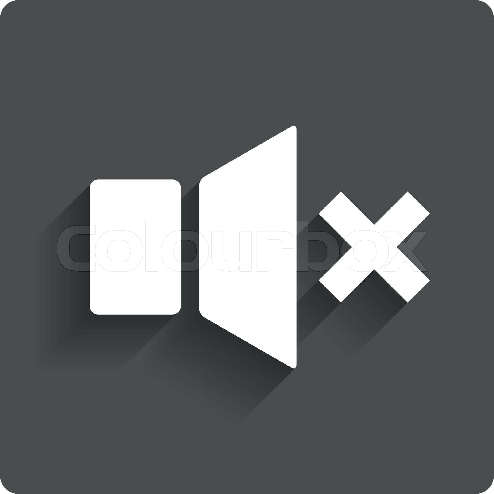 Stumme Zeichen Lautsprechersymbol. Sound-Symbol. | Stock-Vektor | Colourbox