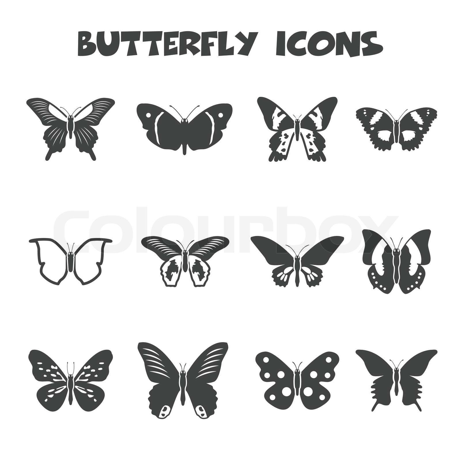 butterfly icons | Stock vector | Colourbox