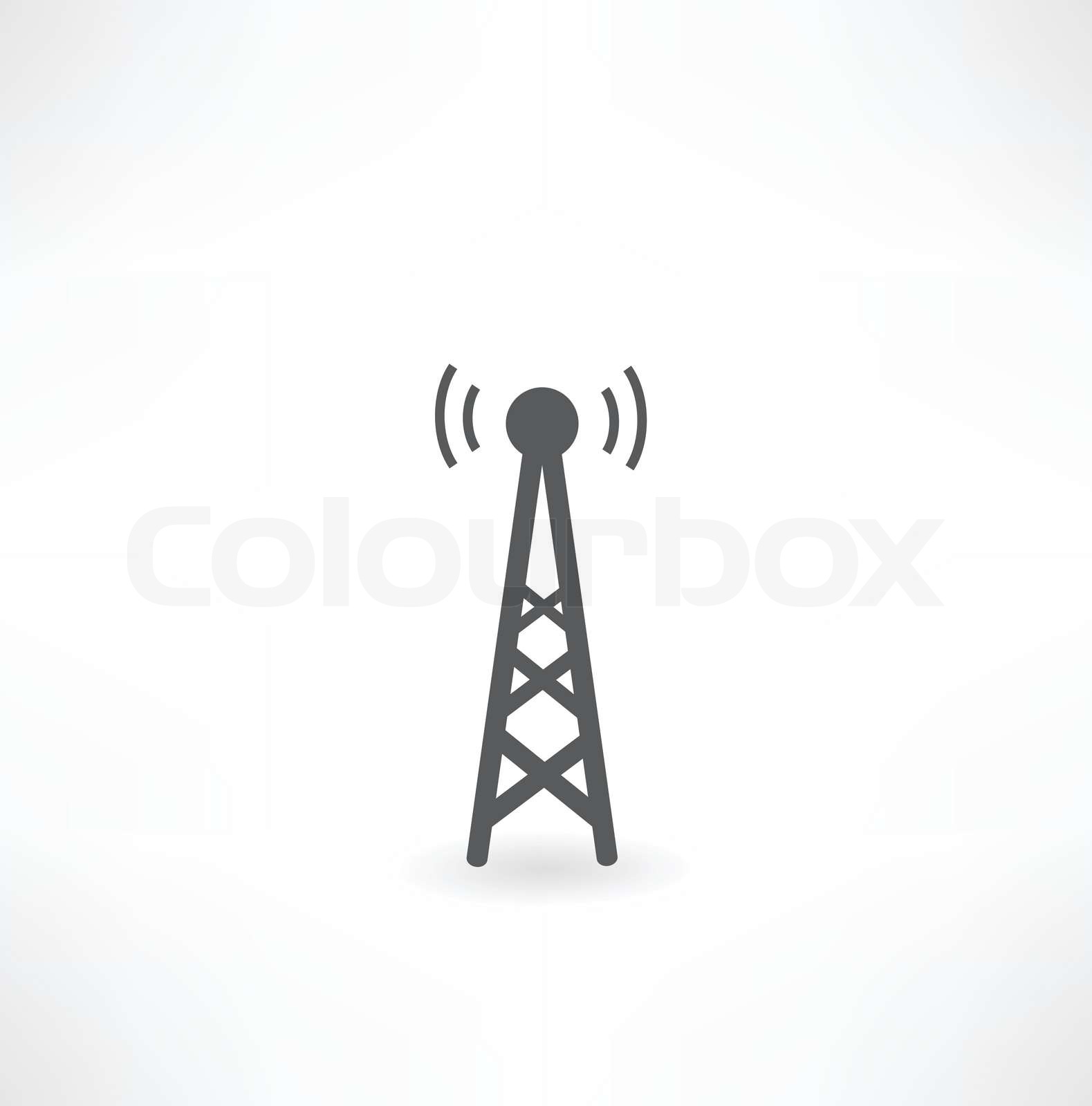 tower with radio waves icon | Stock vector | Colourbox