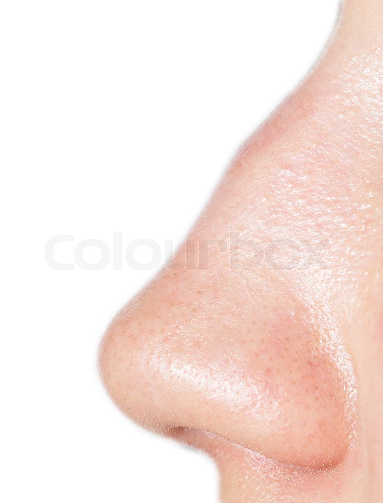 nose on a white background | Stock image | Colourbox