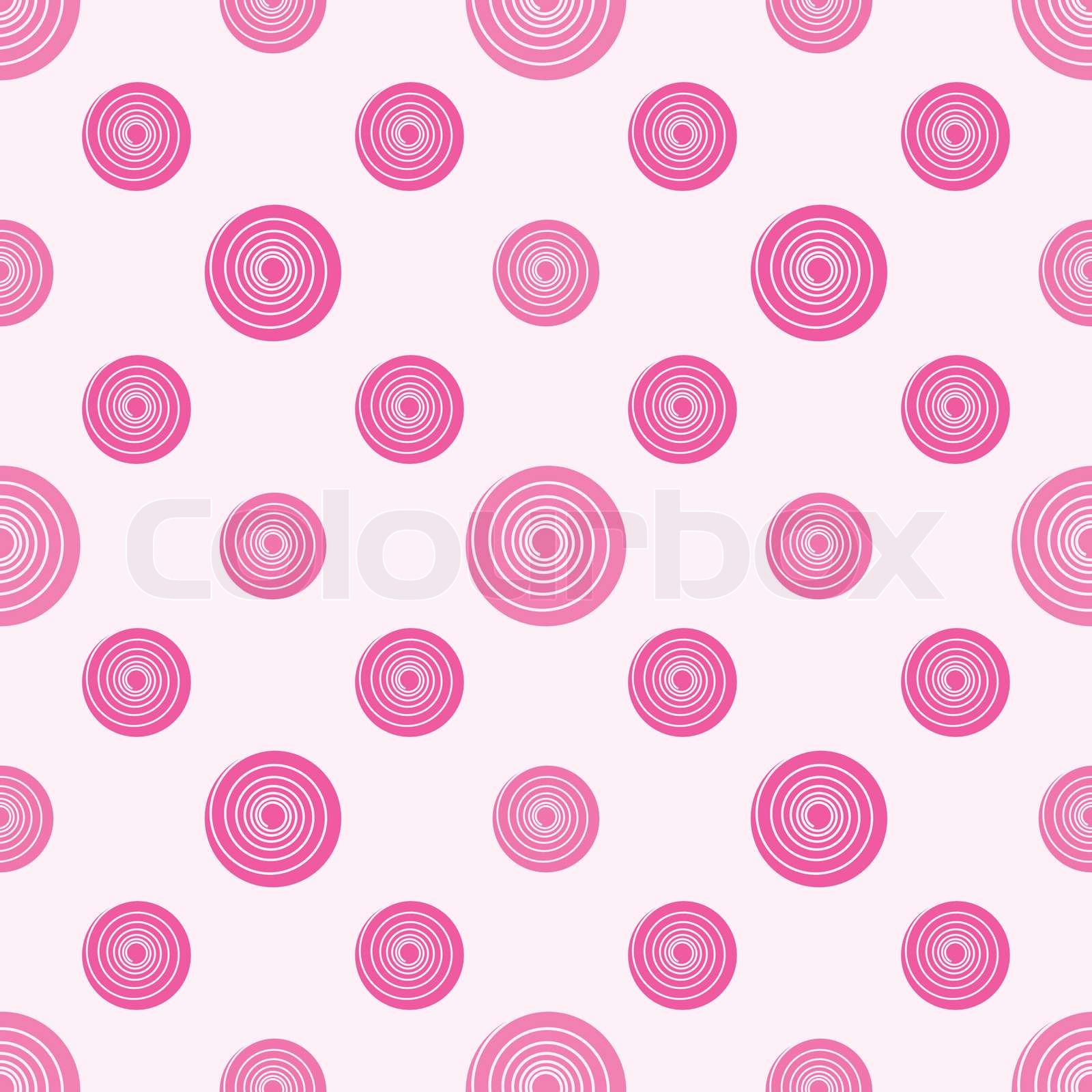 Pink polka dot vector seamless pattern | Stock vector | Colourbox