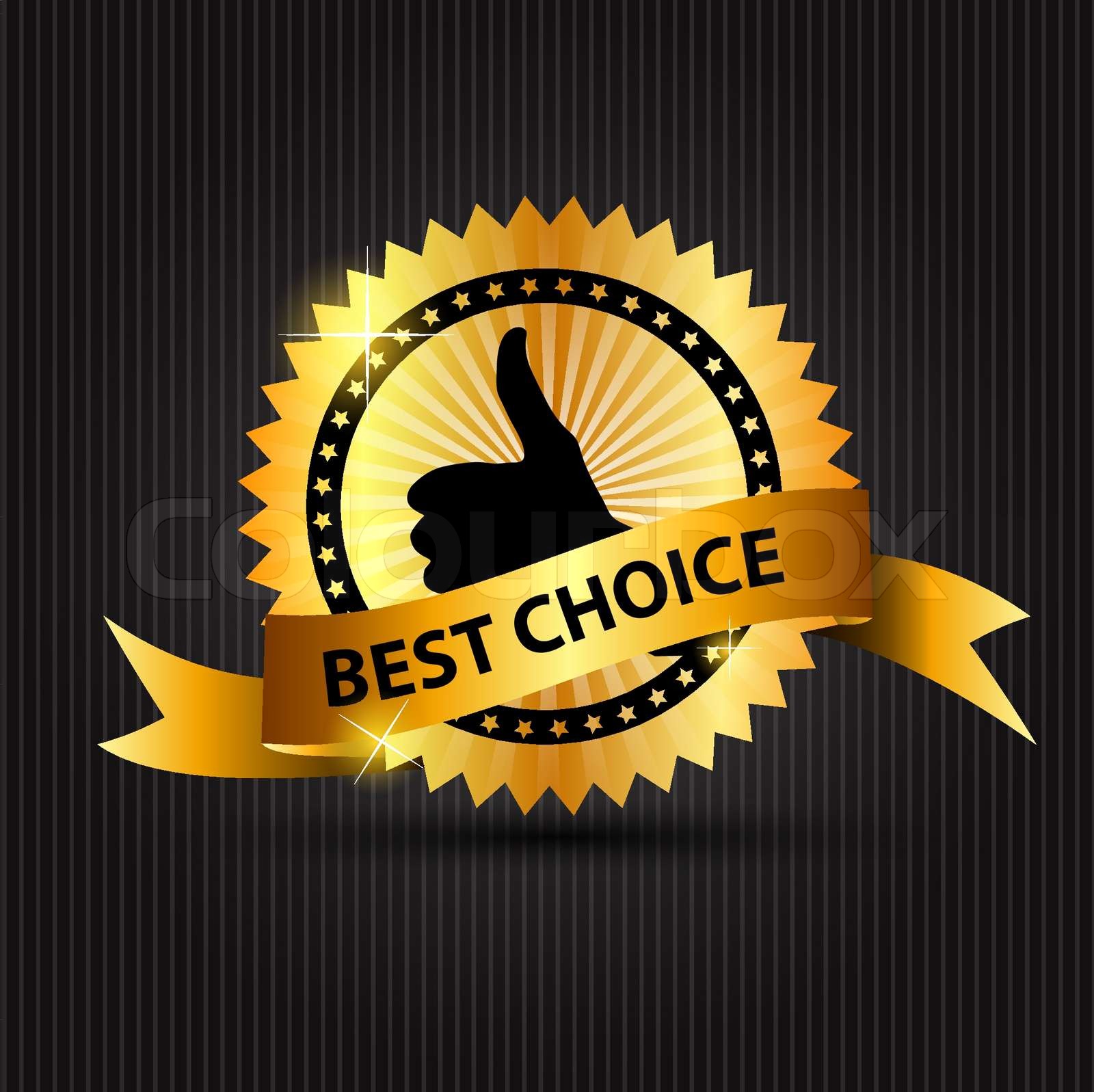 Best Choice Label with Ribbon. Vector Illustration | Stock vector ...