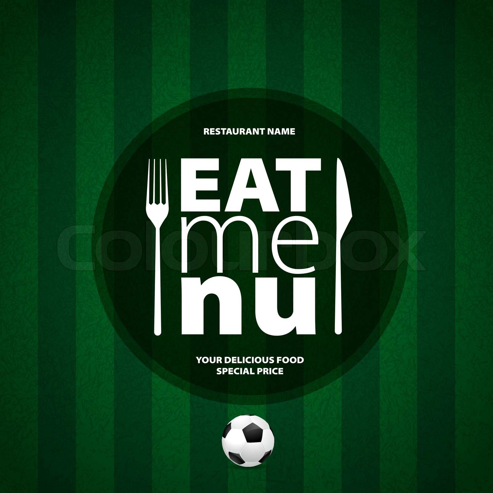 Sports Menu card design template | Stock vector | Colourbox