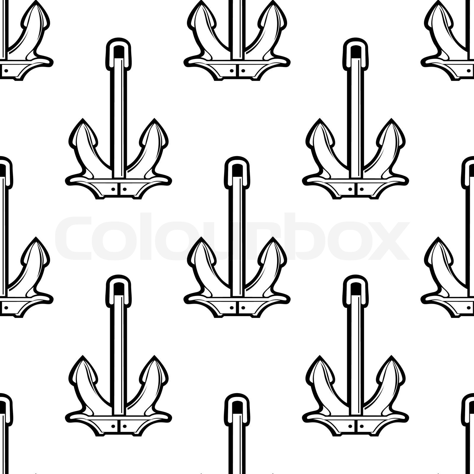 Seamless marine anchor pattern | Stock vector | Colourbox