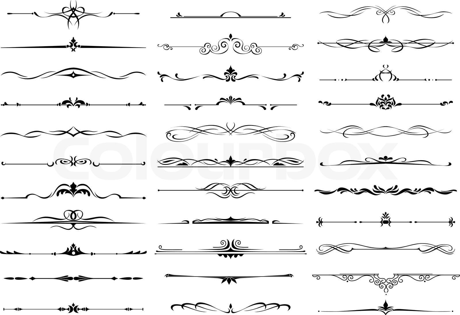 Rahmen und Trennlinien verzieren Schmuckelemente | Stock-Vektor | Colourbox