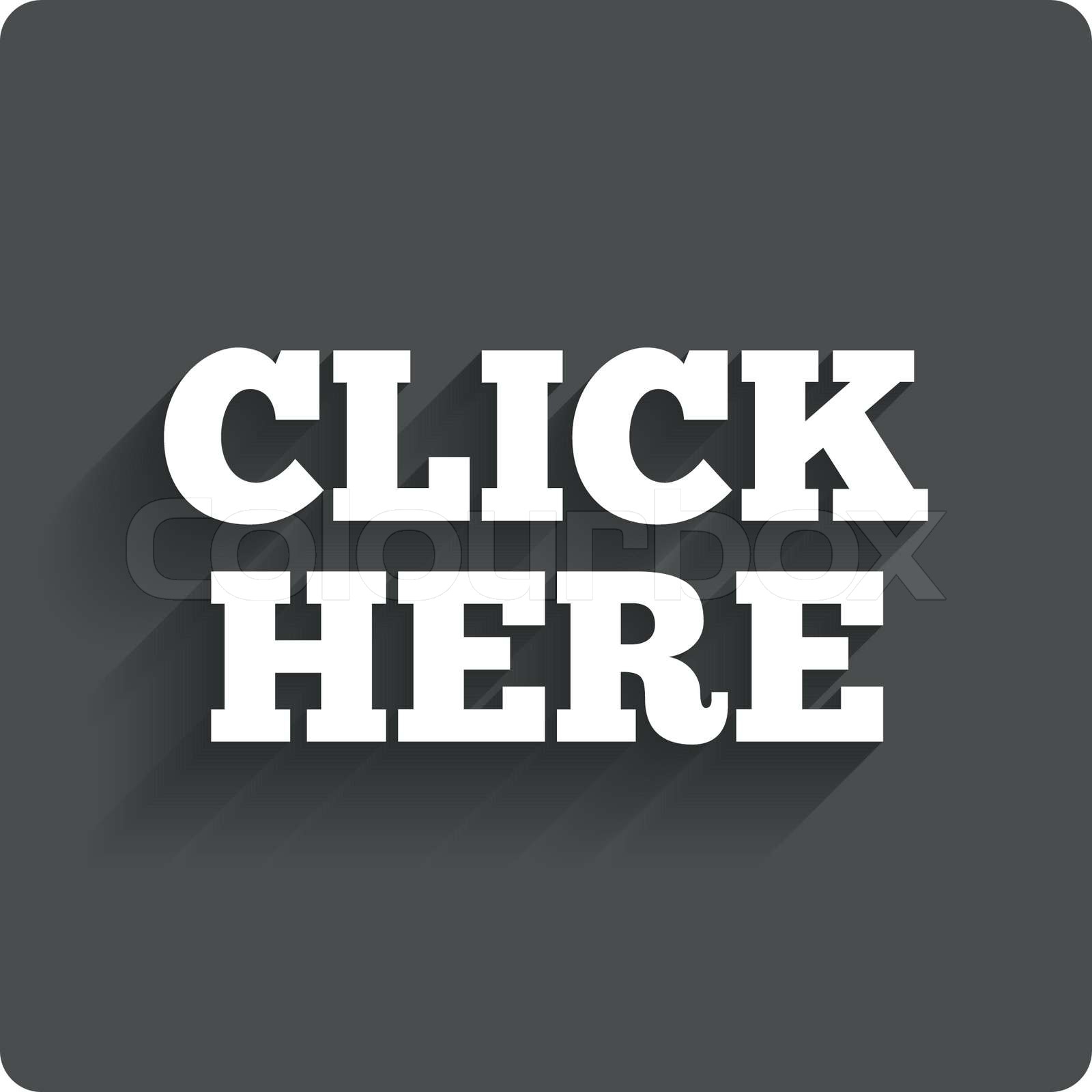 Click here sign icon. Press button. | Stock vector | Colourbox