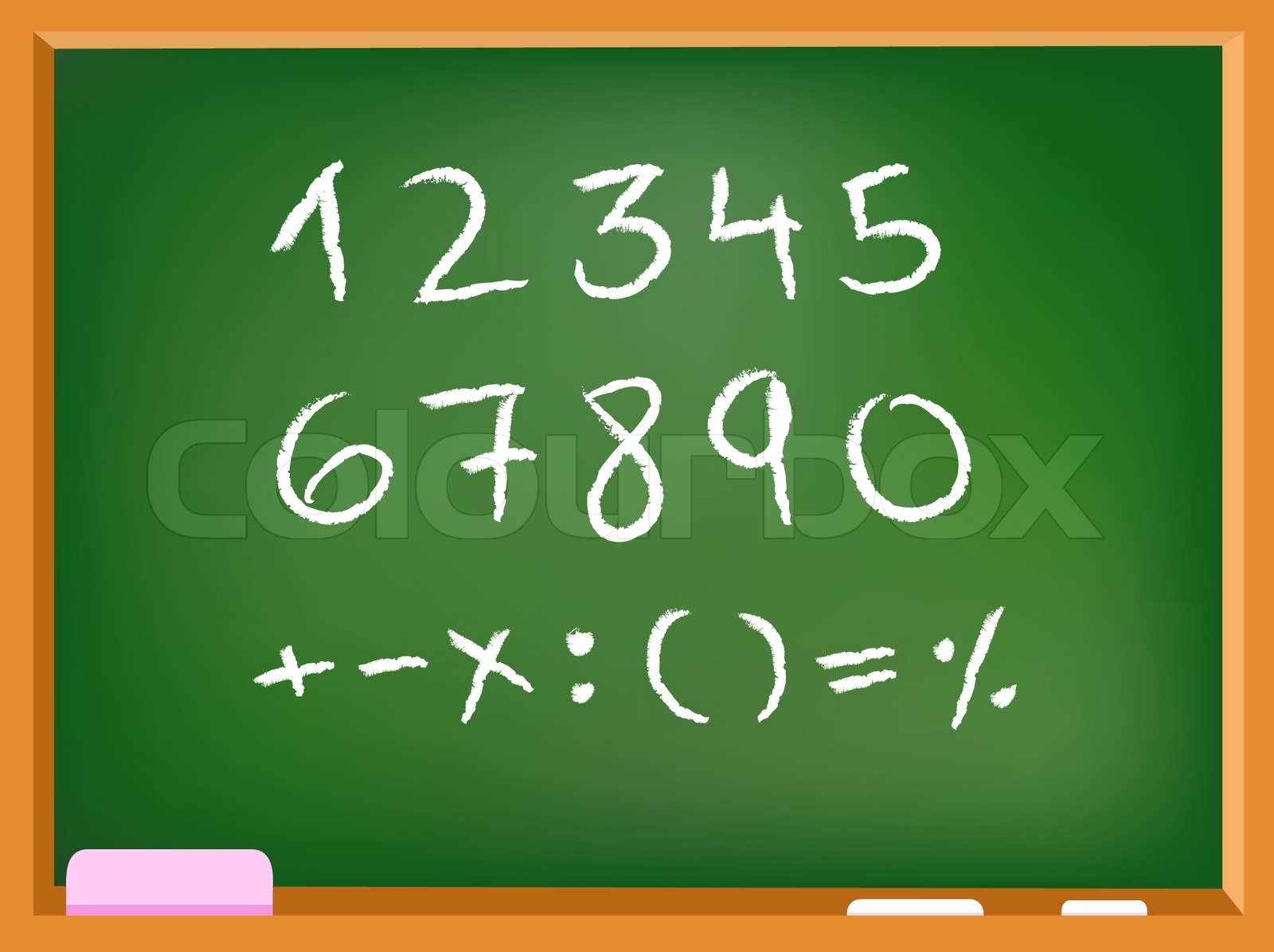 Chalkboard numbers | Stock vector | Colourbox