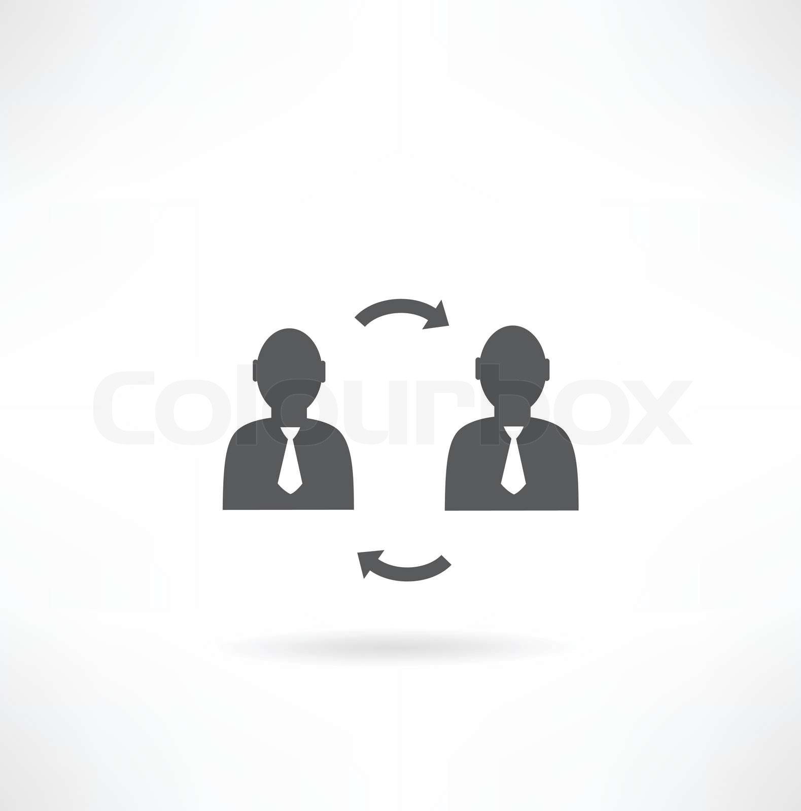 people with arrows icon | Stock vector | Colourbox