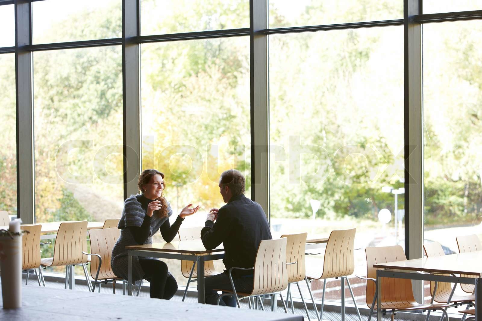 College students meeting in a university lounge | Stock image | Colourbox