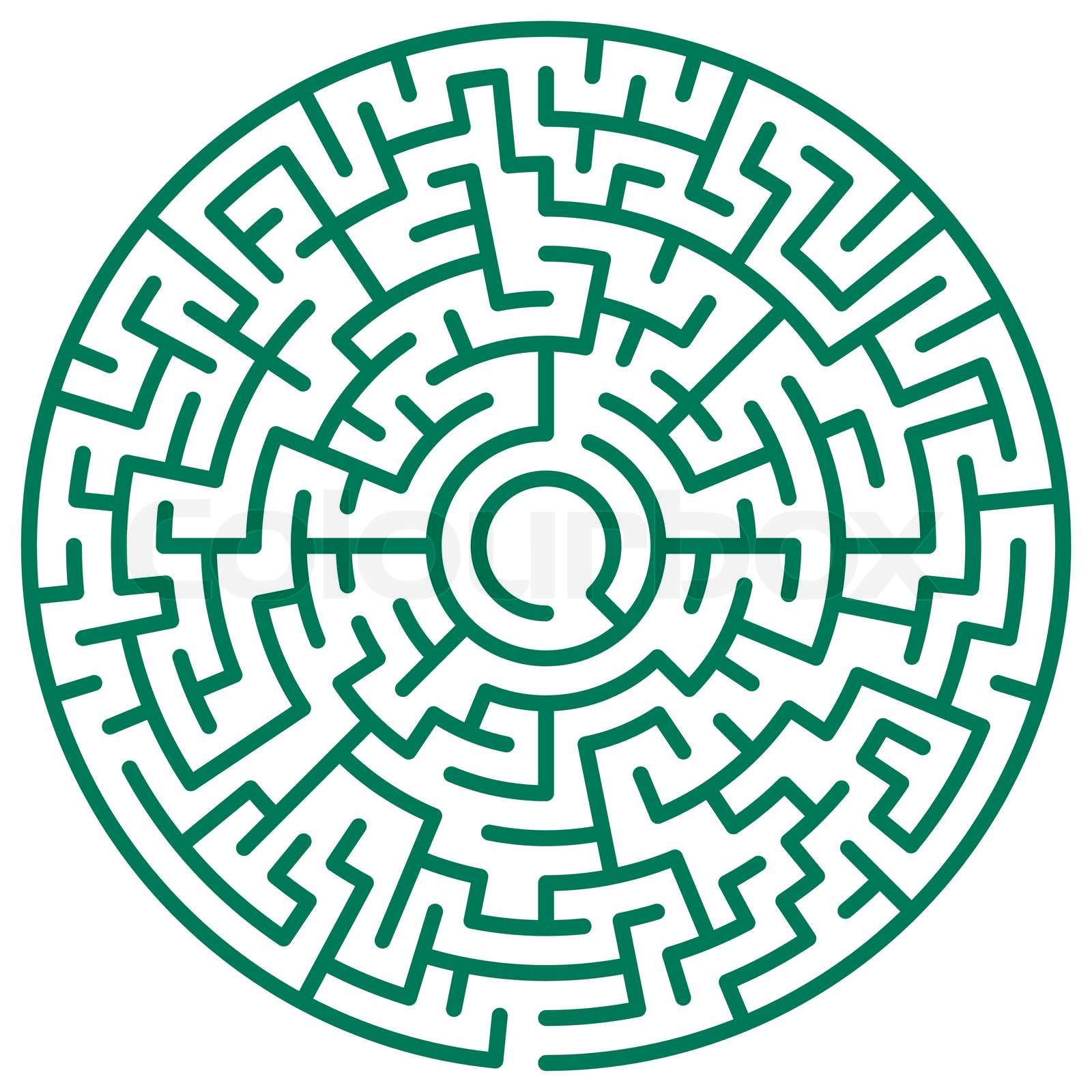 Round maze | Stock vector | Colourbox