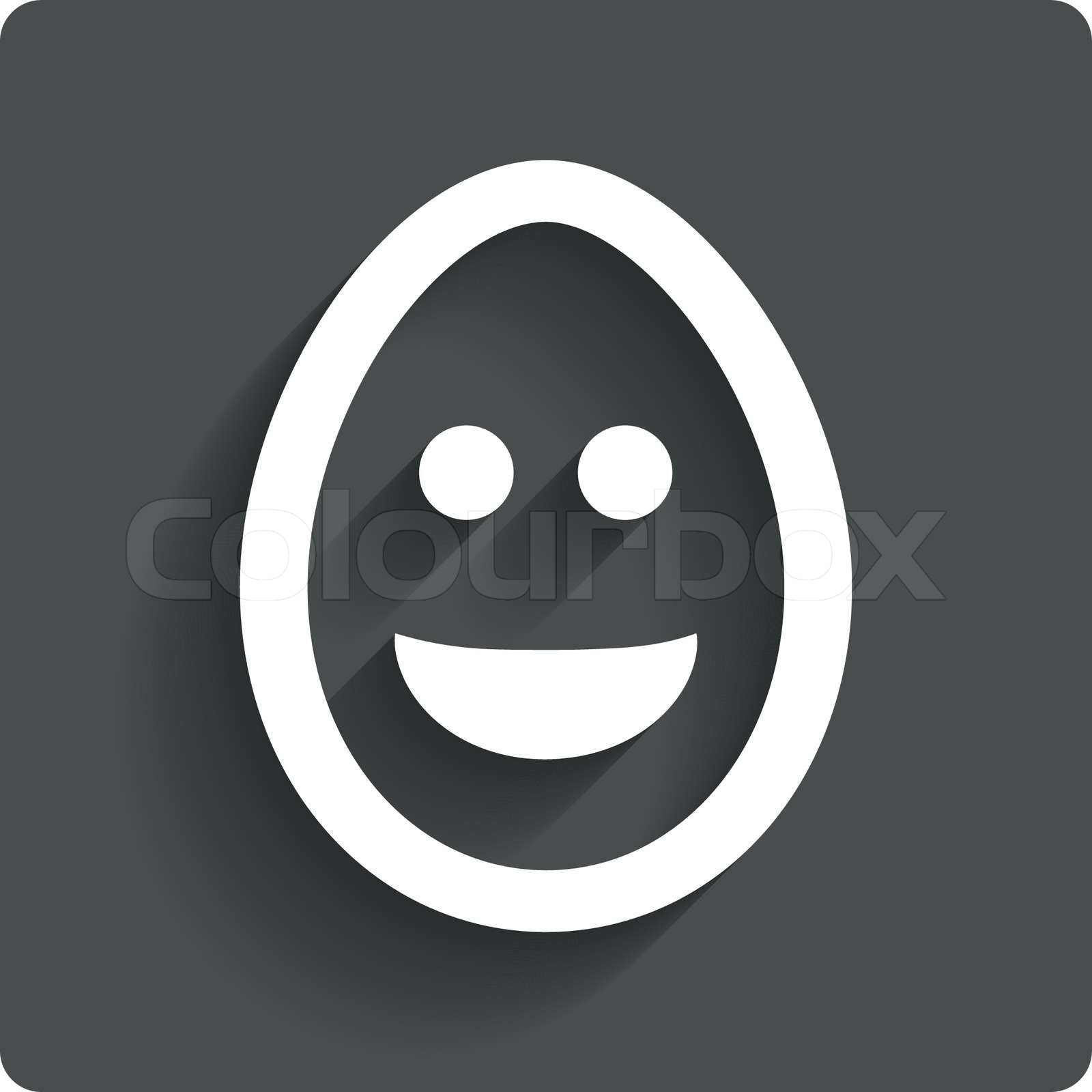 Smile egg face sign icon. Smiley symbol. | Stock vector | Colourbox