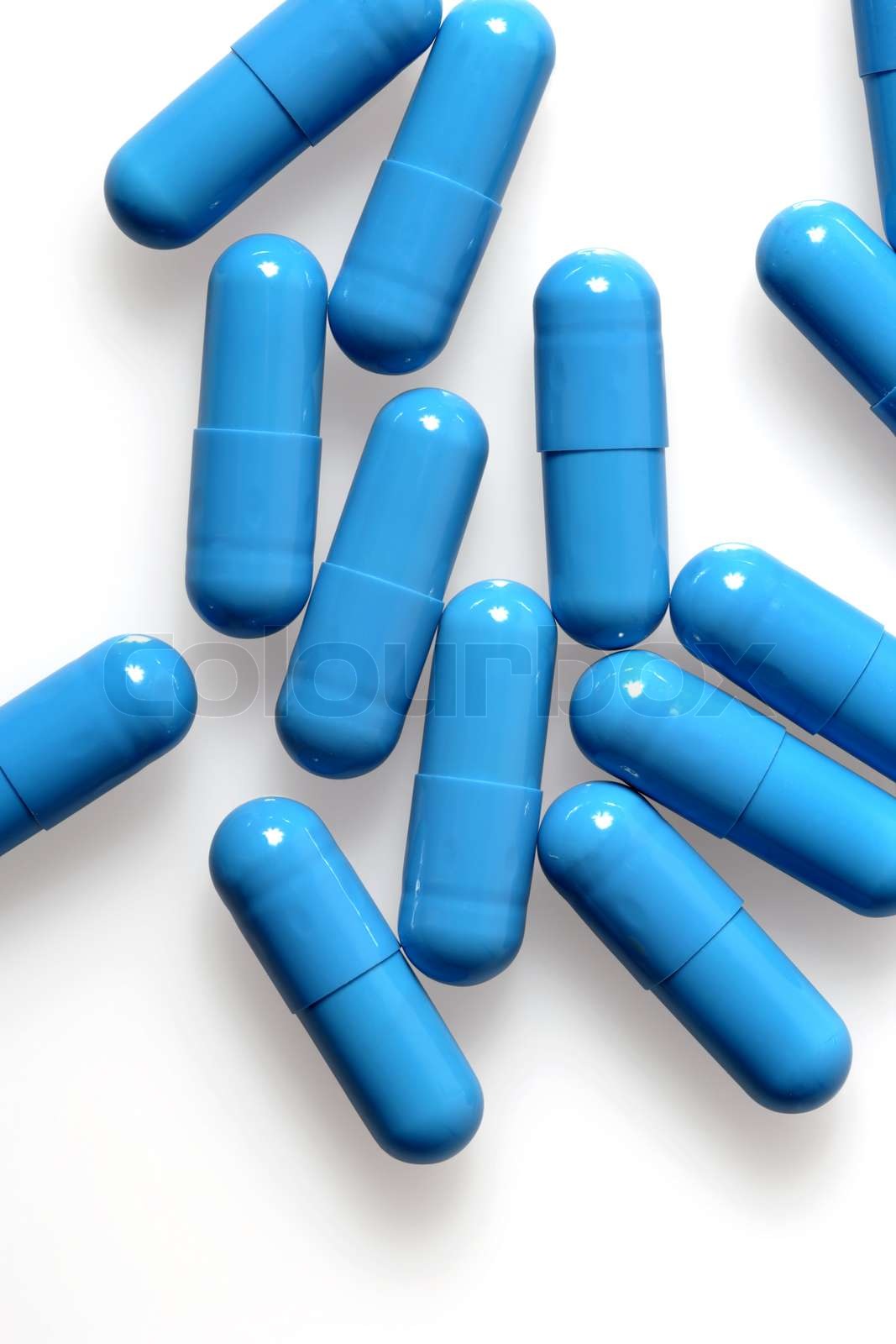 Blue capsules | Stock image | Colourbox