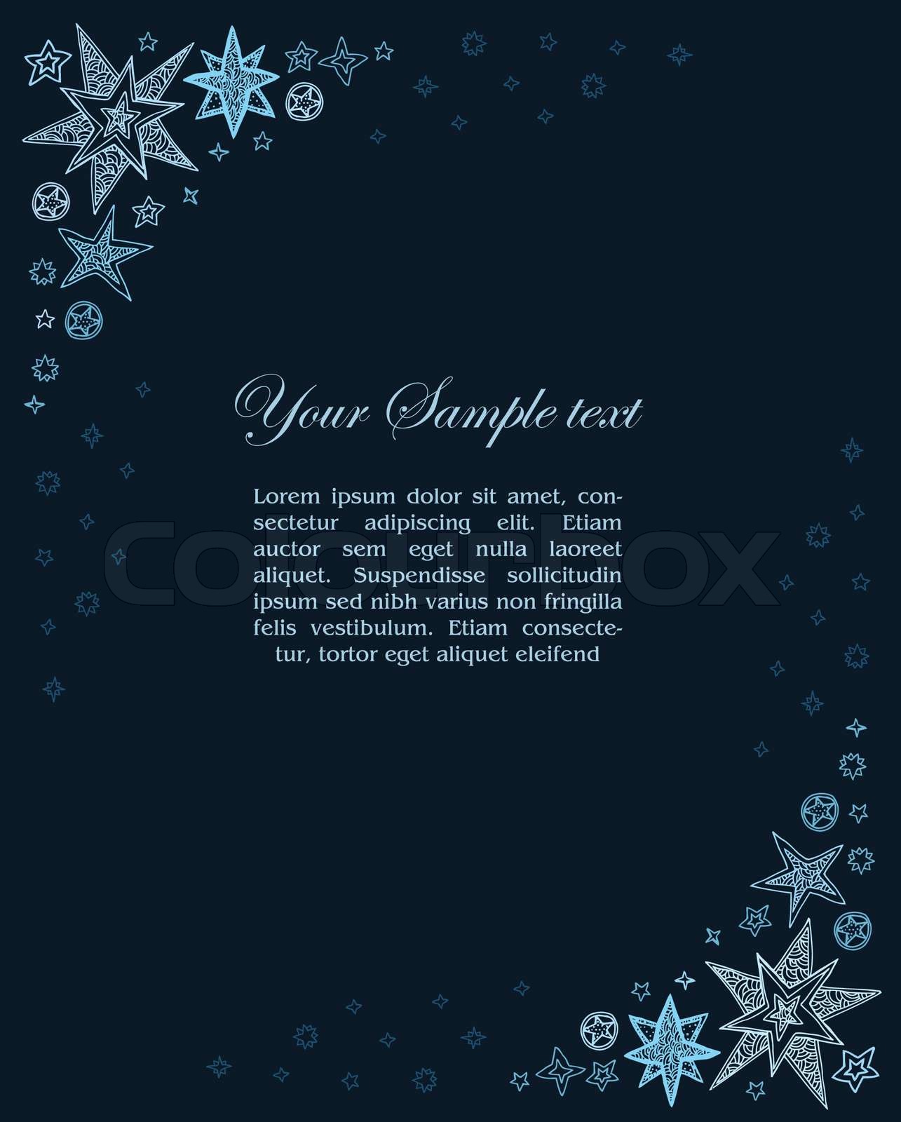 fantasy starry border | Stock vector | Colourbox