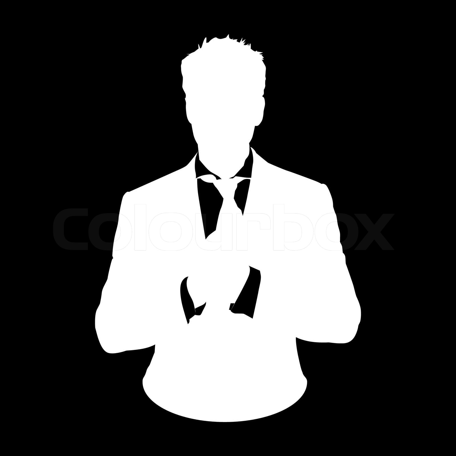 bussines man stencil | Stock vector | Colourbox