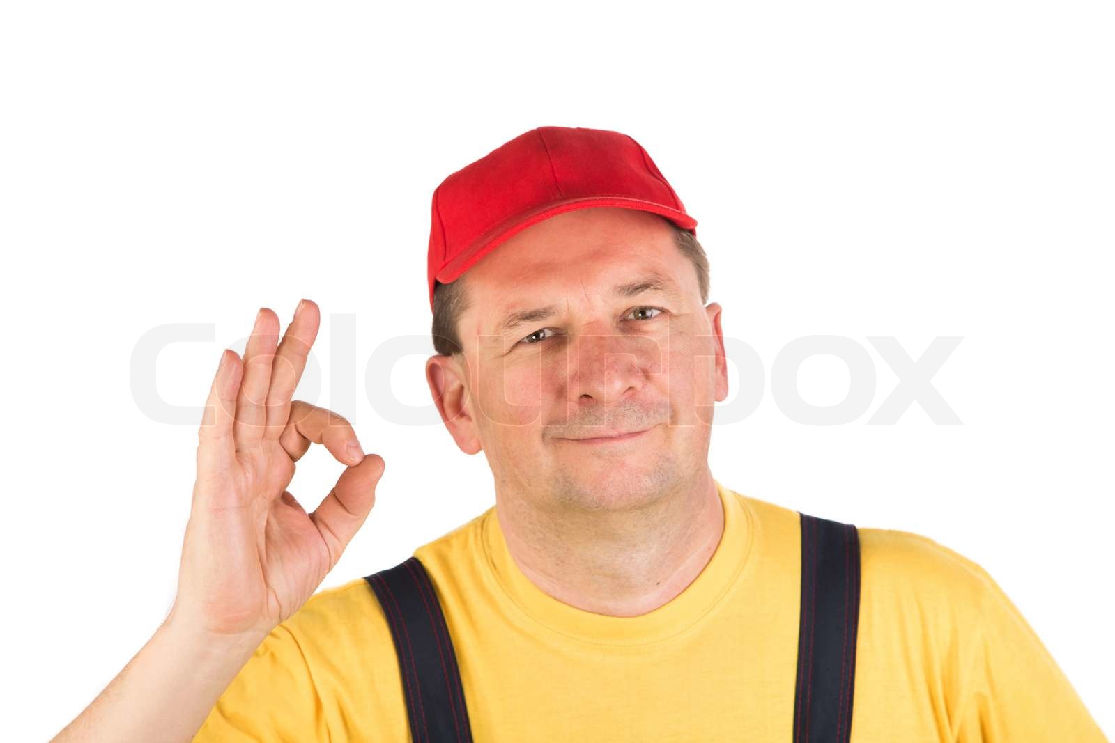 glückliche Arbeiter. | Stock Bild | Colourbox