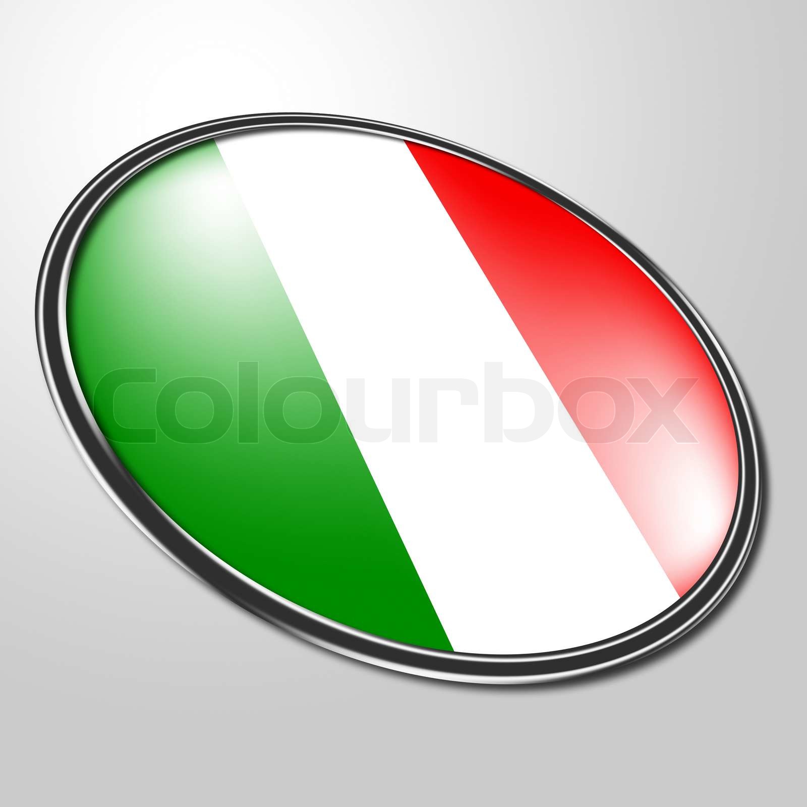 Italian Badge Represents National Flag And Badges | Stock image | Colourbox