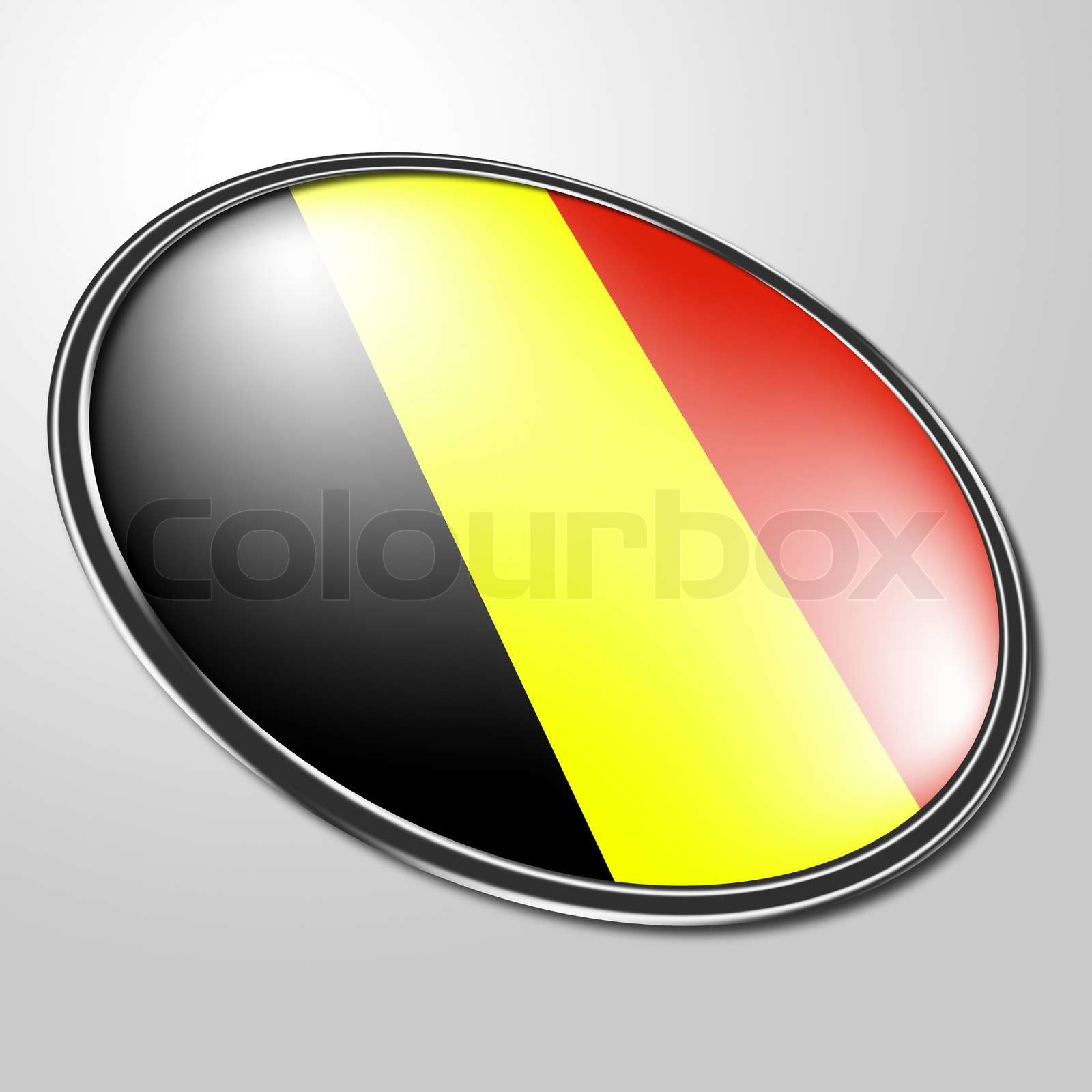 Belgian Badge Represents Waving Flag And Badges | Stock image | Colourbox