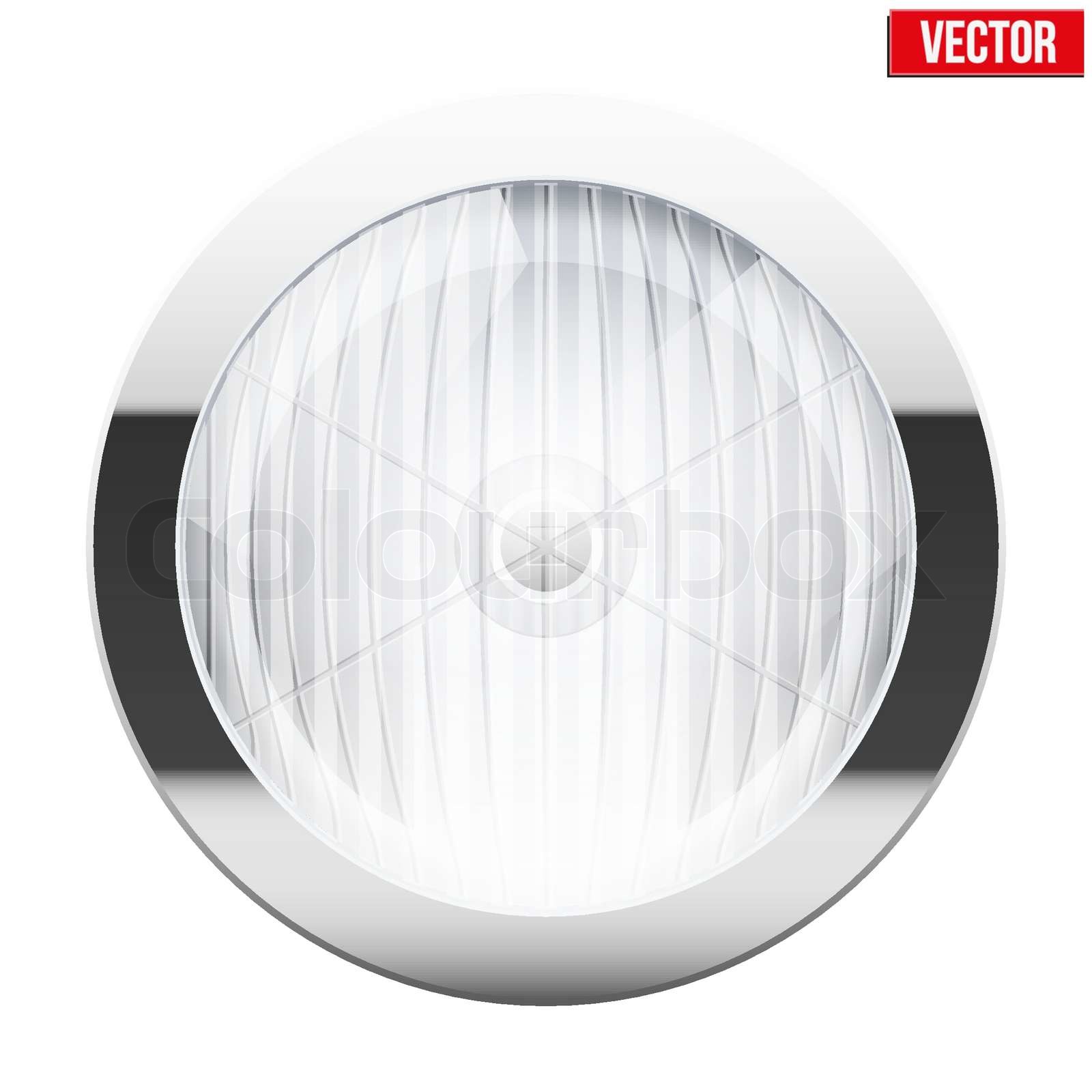 Round car headlight. Vintage Vector Illustration. | Stock vector ...