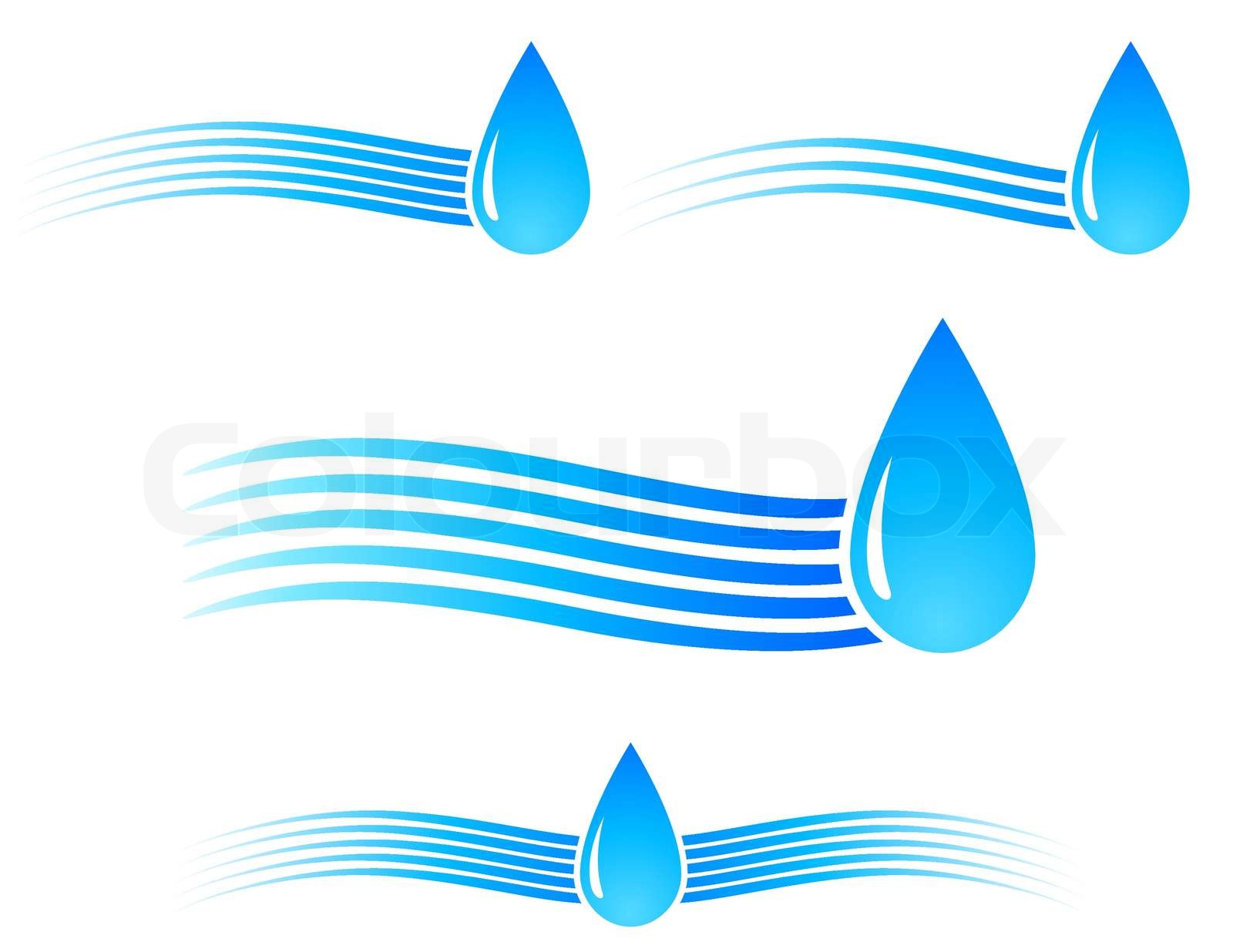 water drop with wave | Stock vector | Colourbox