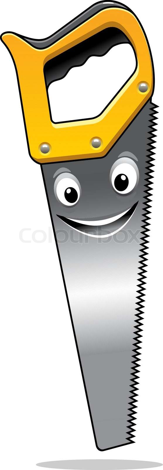Cartoon hand saw character | Stock vector | Colourbox