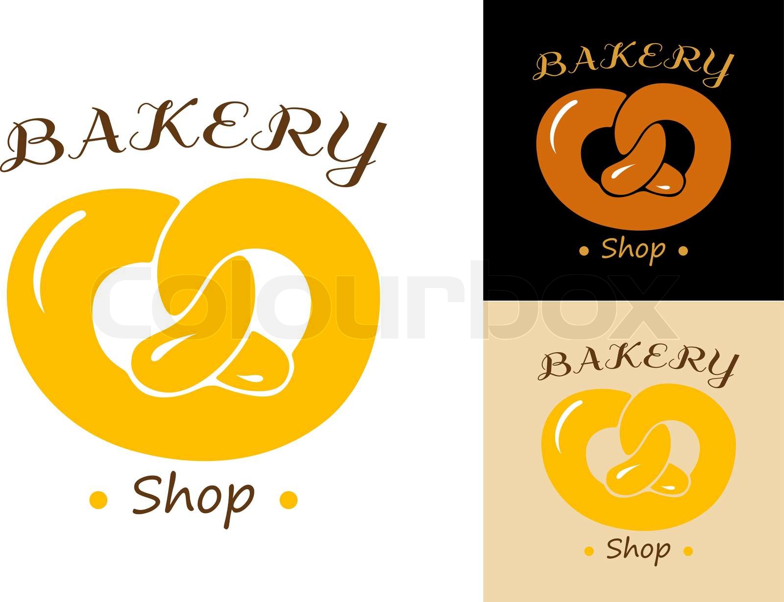Pretzel bakery emblem | Stock vector | Colourbox